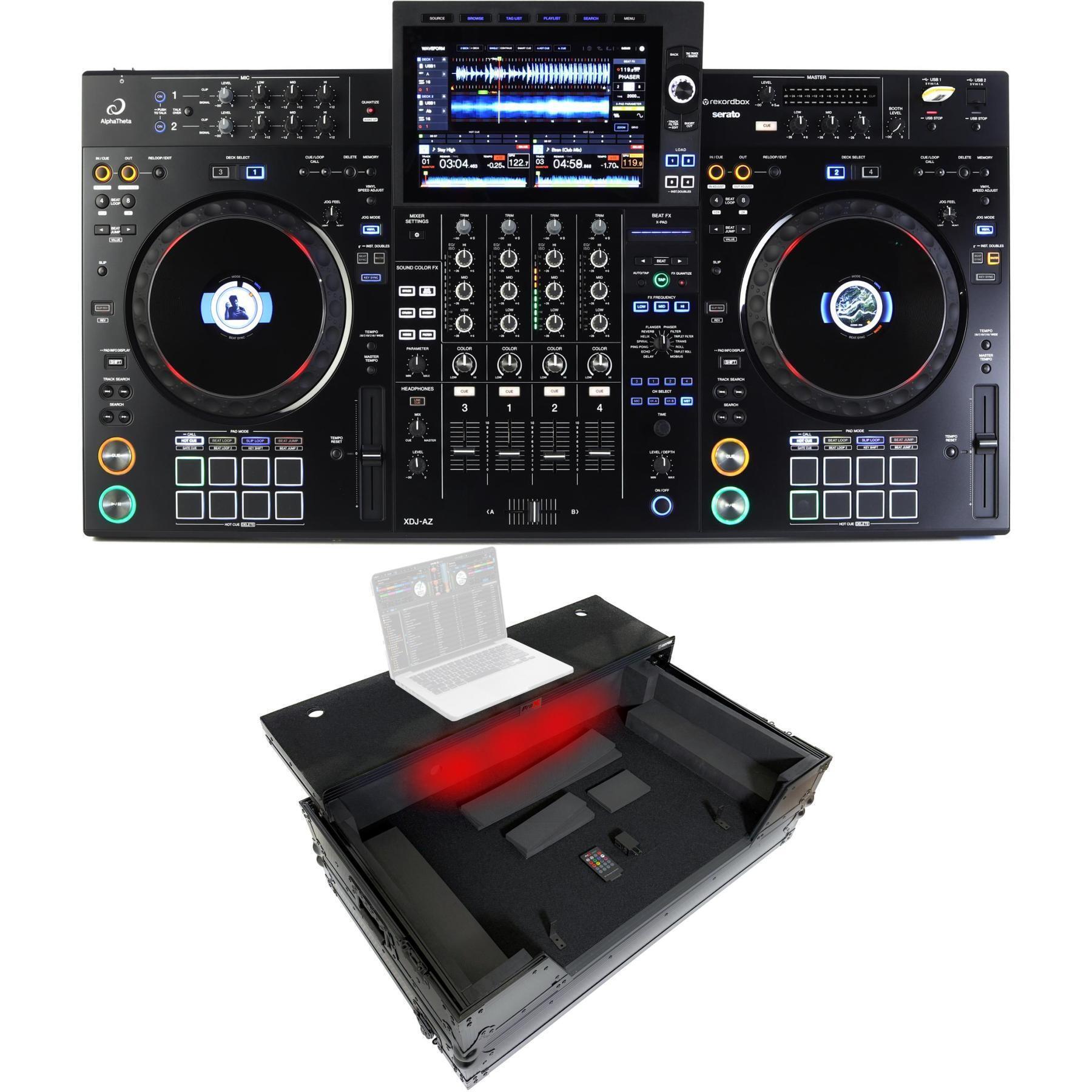 AlphaTheta XDJ-AZ 4-channel Digital DJ System with LED Flight Case ...