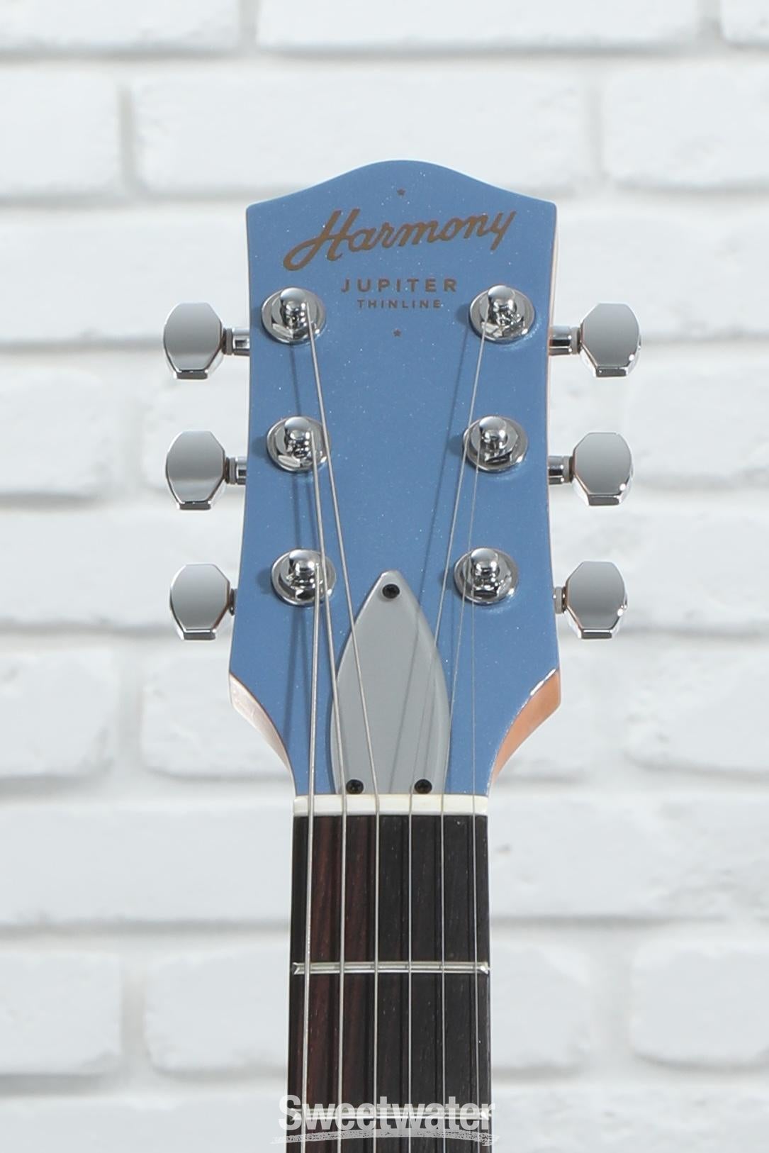Harmony Jupiter Thinline Semi-hollowbody Electric Guitar - Sky Blue ...