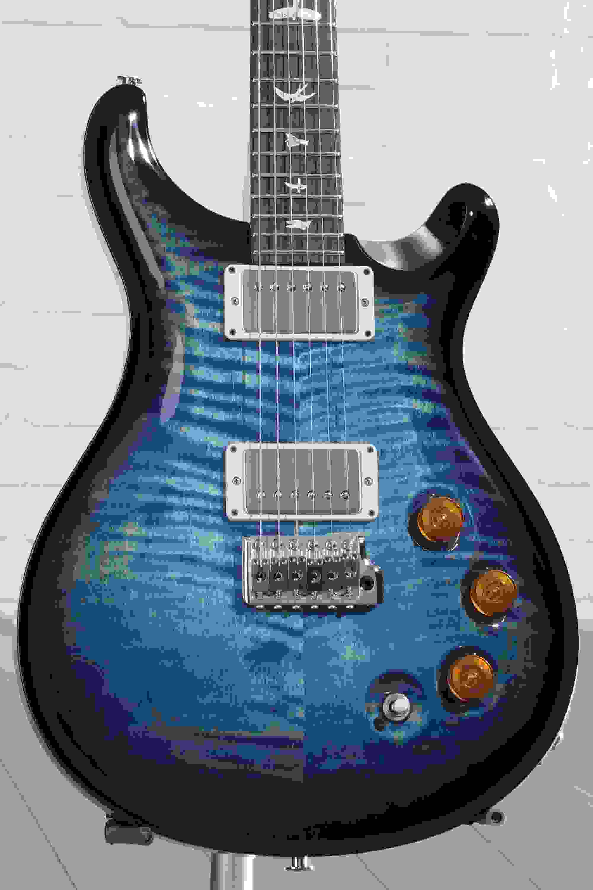 PRS DGT Electric Guitar with Bird Inlays - Faded Blue Jean Wraparound ...