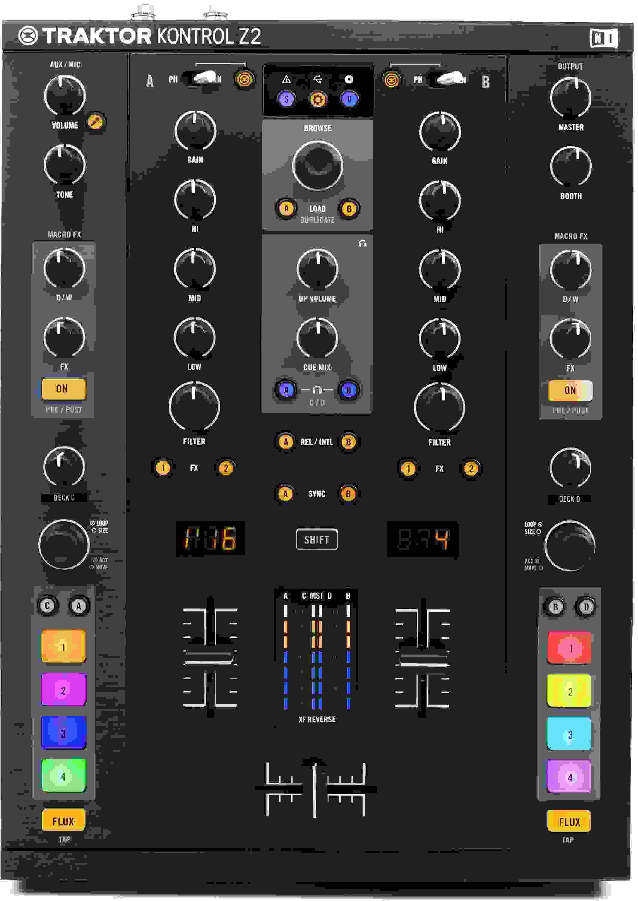 Native Instruments Traktor Kontrol Z2 DJ Mixer, Traktor Controller and ...