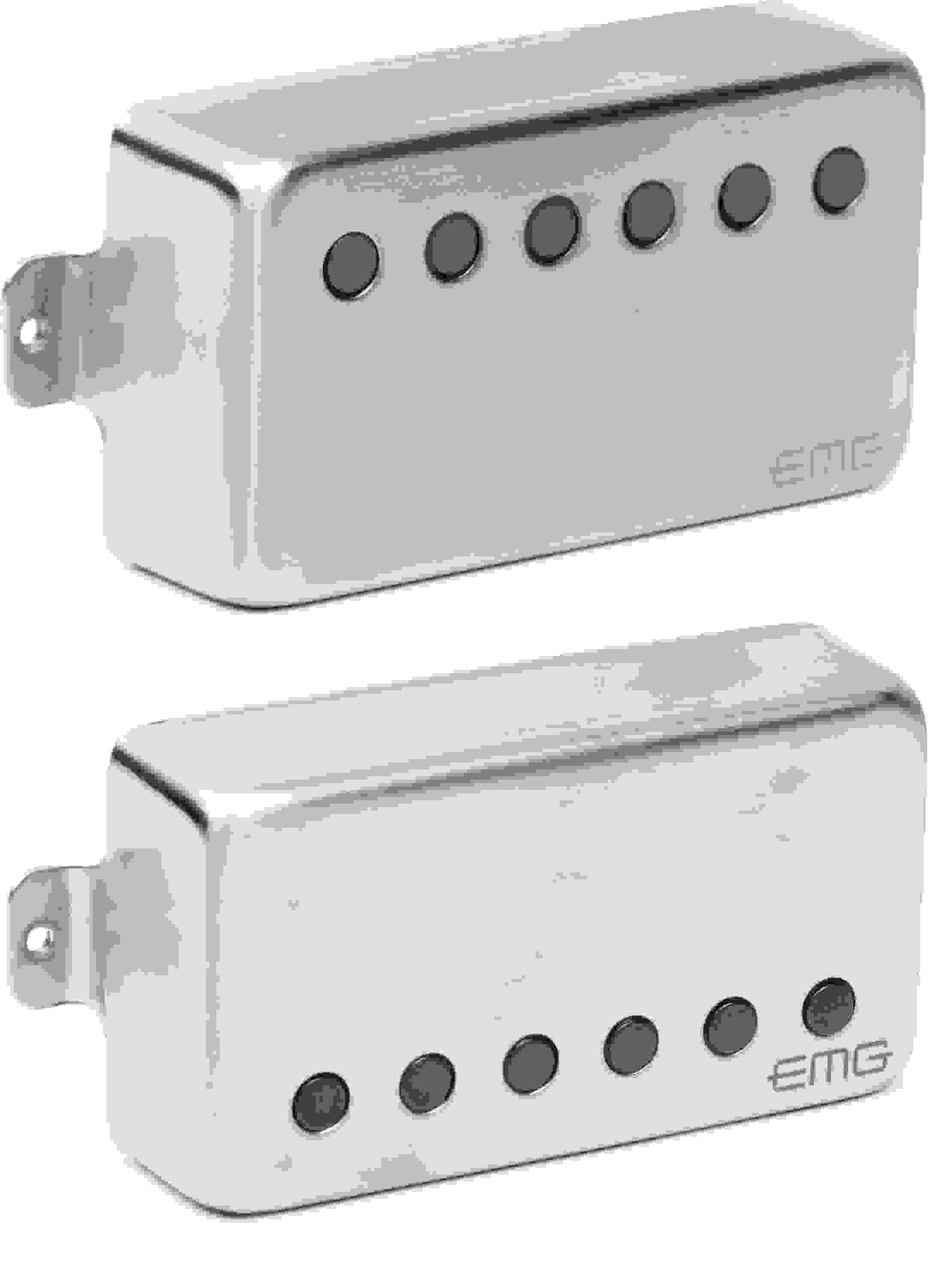 EMG 57/66 Neck and Bridge Pickup Set - Long Shaft - Brushed Chrome ...