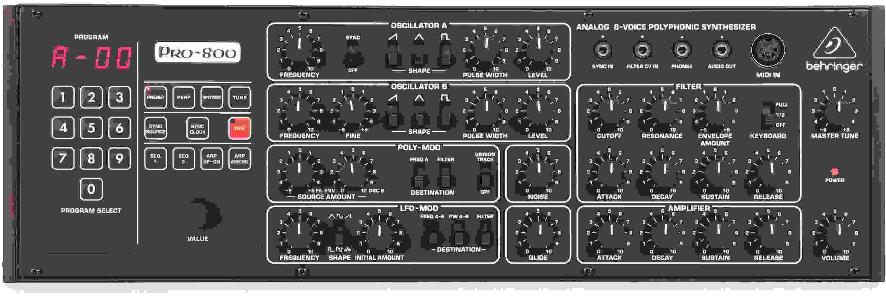 Behringer Pro-800 8-voice Polyphonic Analog Synthesizer | Sweetwater