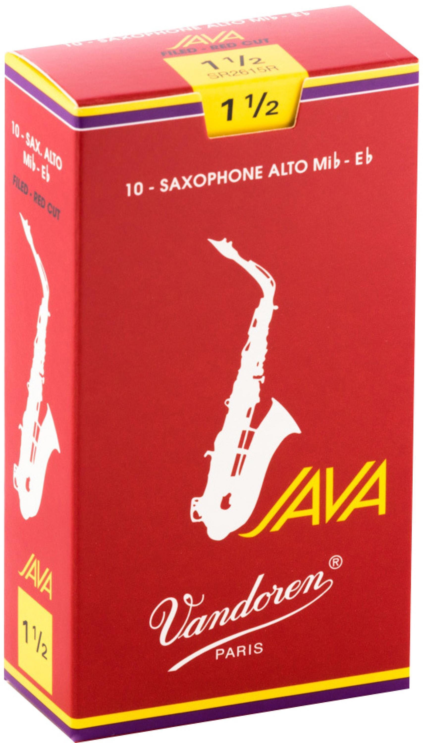 Vandoren SR2615R - JAVA Red Alto Saxophone Reeds - 1.5 (10-pack ...