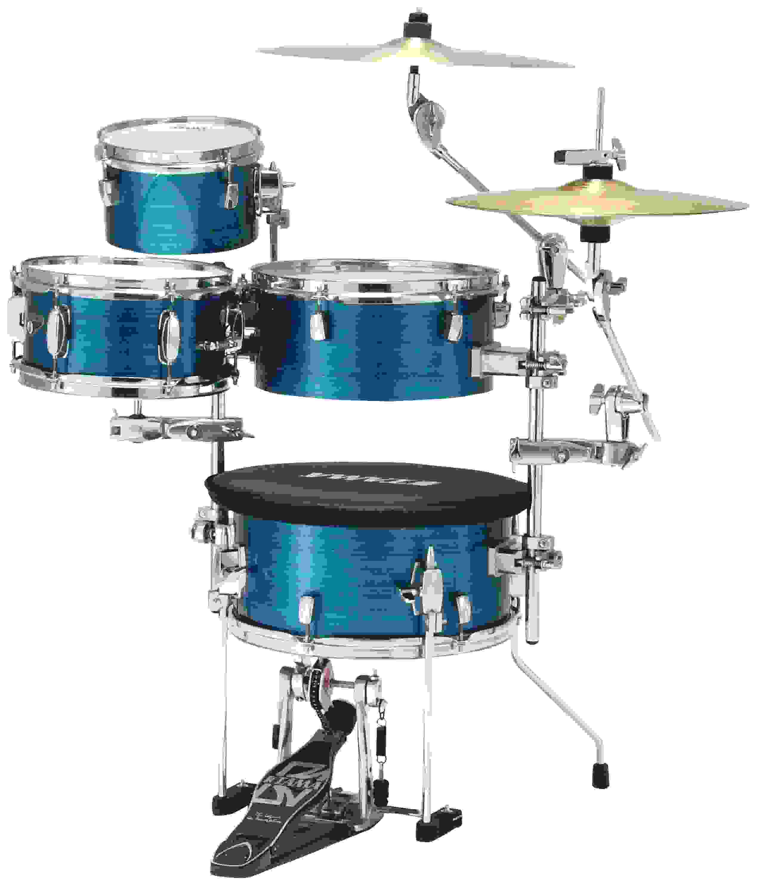 Tama Cocktail Jam Mini 4-piece Shell Pack with Hardware - Hairline Blue ...