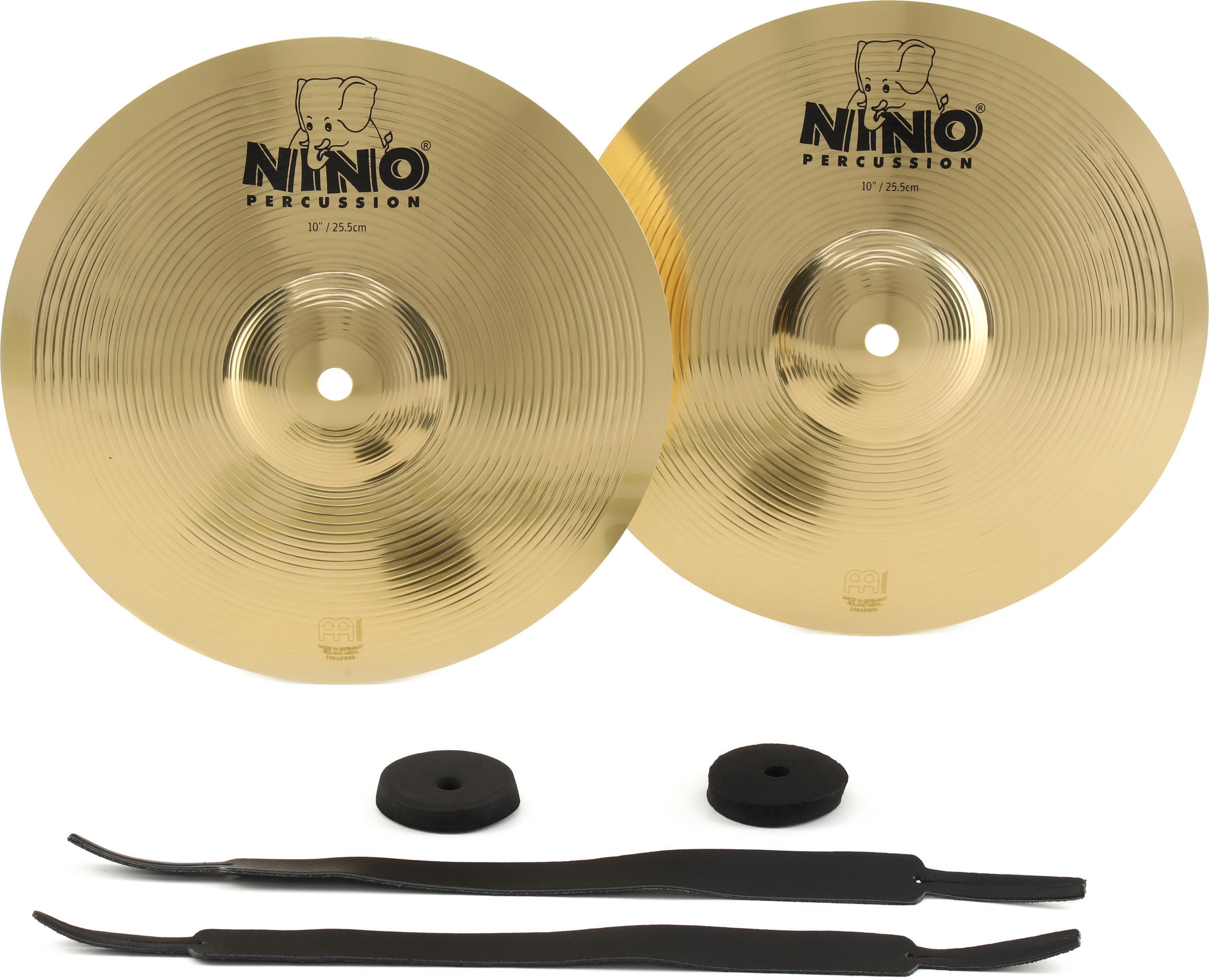 Nino 10-inch Cymbal Pair - Brass | Sweetwater