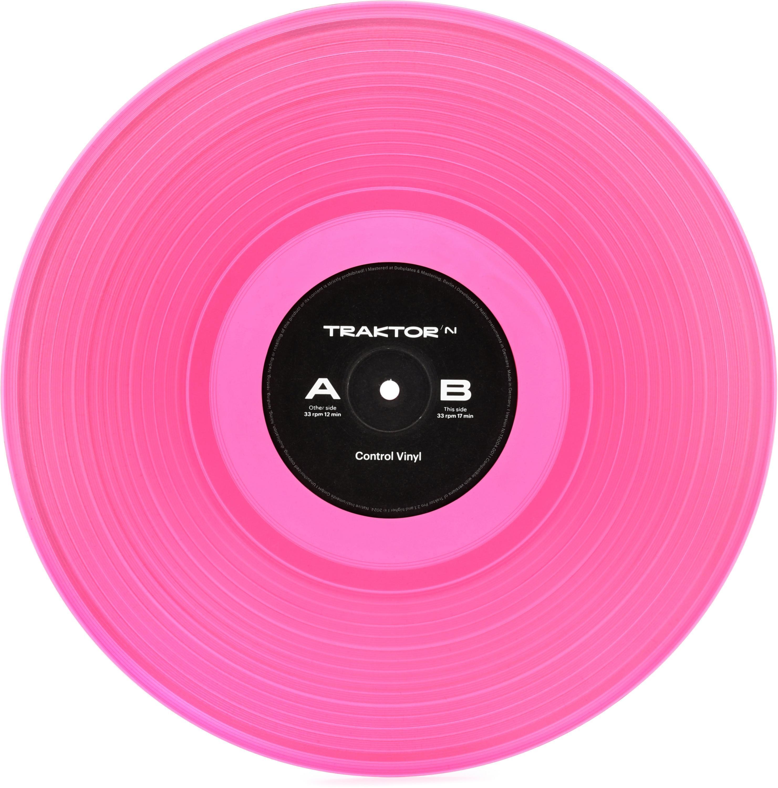 Native Instruments Traktor Control Vinyl - Single Vinyl, Neon Pink ...