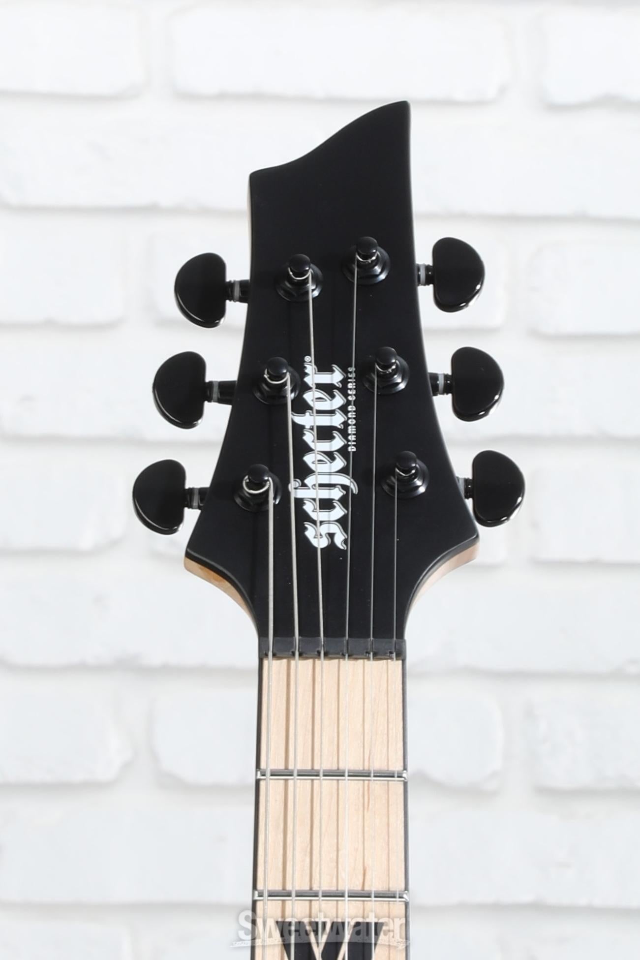 Schecter C-1 SLS Custom Electric Guitar - Satin Black | Sweetwater