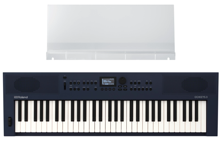 Roland GO:KEYS 3 Keyboard and Music Stand - Midnight Blue | Sweetwater
