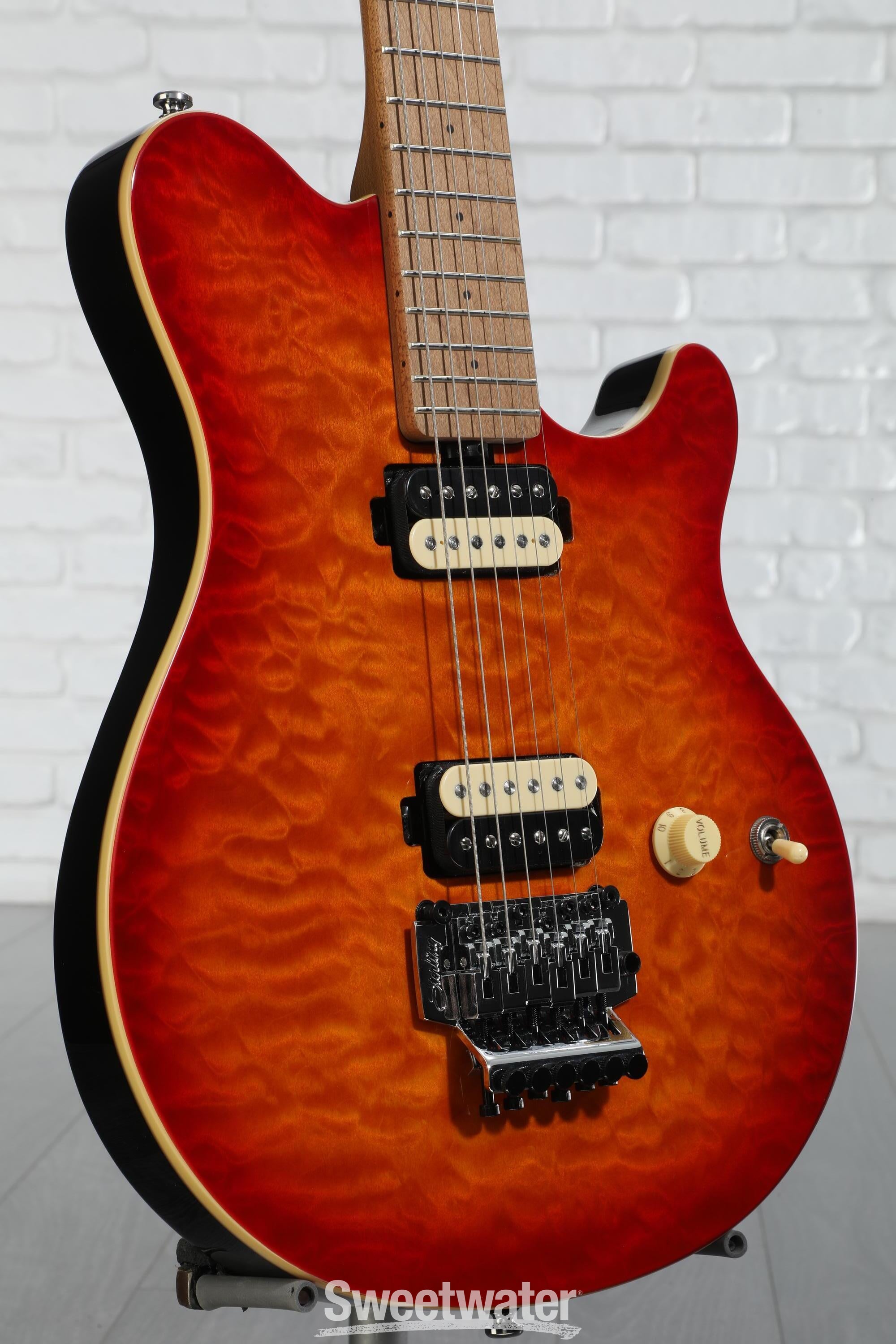 Sterling By Music Man Axis Quilted Maple Electric Guitar - Lava Burst ...