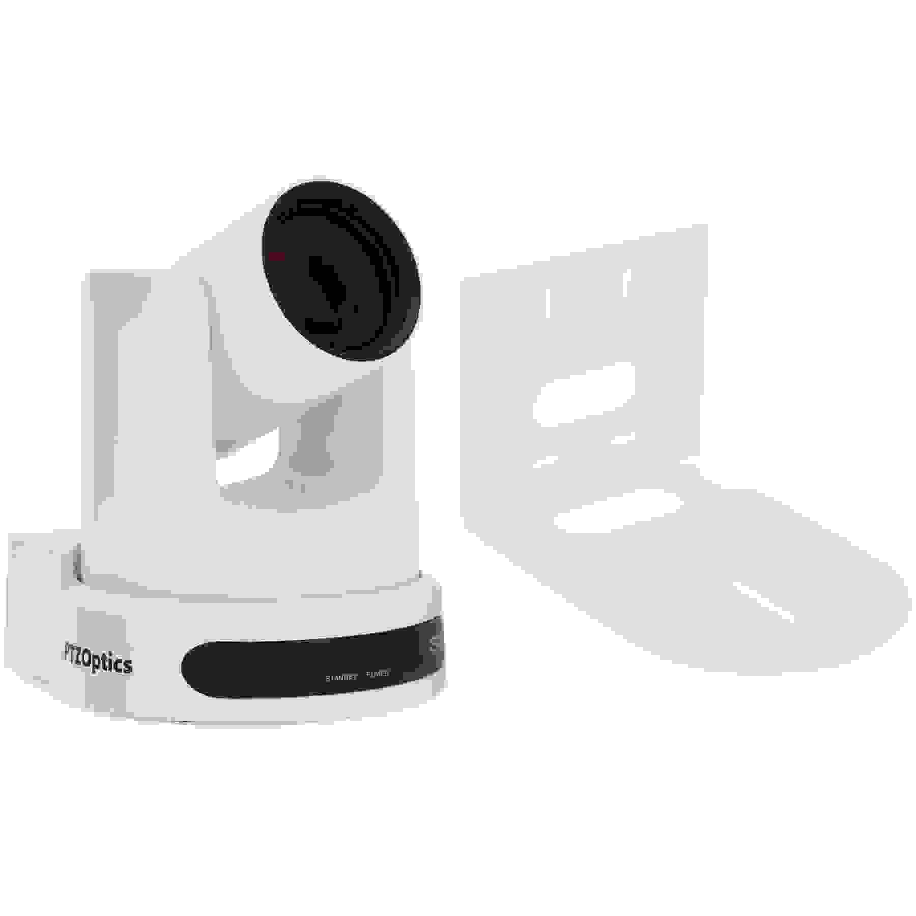 PTZOptics Move SE 12X Optical Zoom PTZ Camera with Wall Mount - White ...