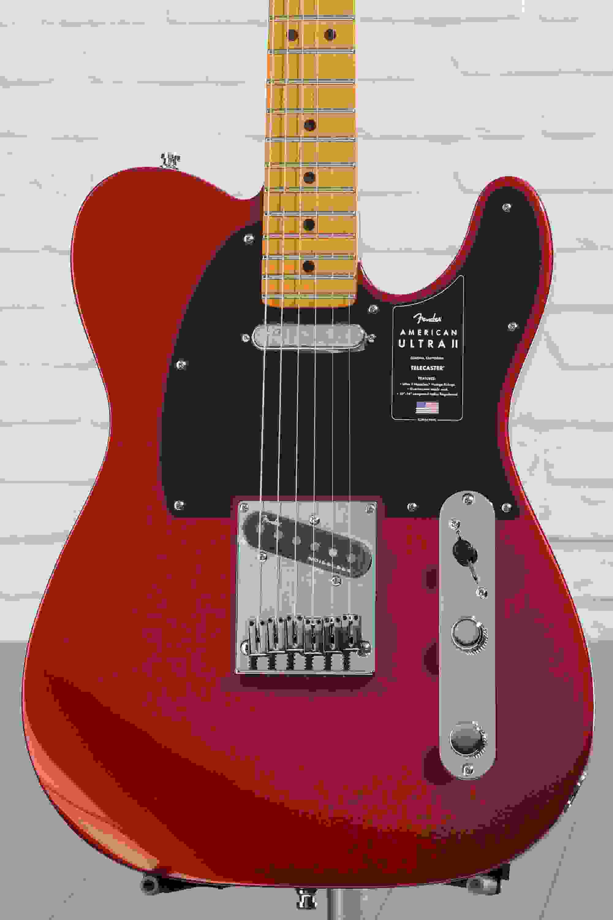Fender American Ultra II Telecaster Electric Guitar - Sinister Red ...
