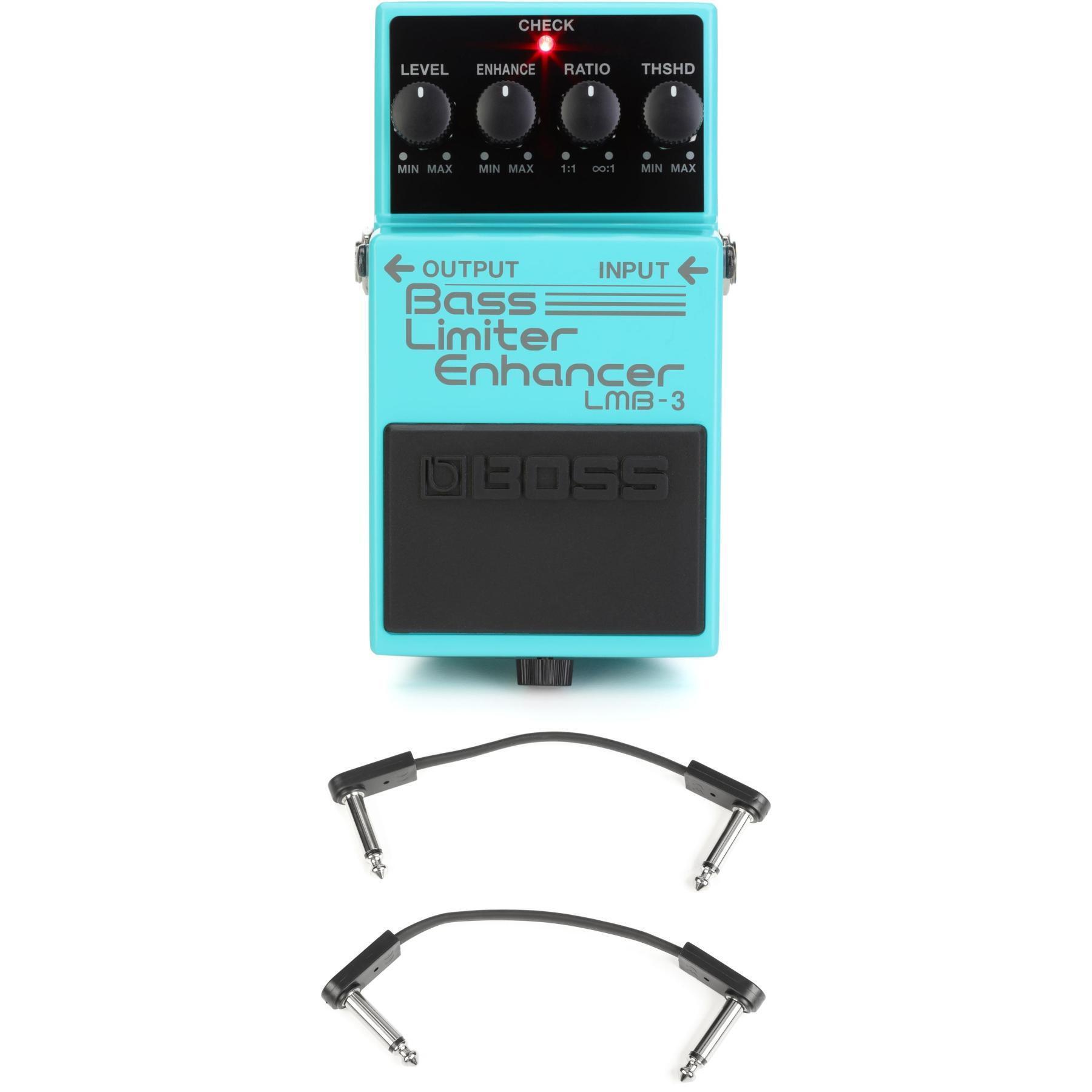 Boss LMB-3 Bass Limiter / Enhancer Pedal with EBS Patch Cables | Sweetwater