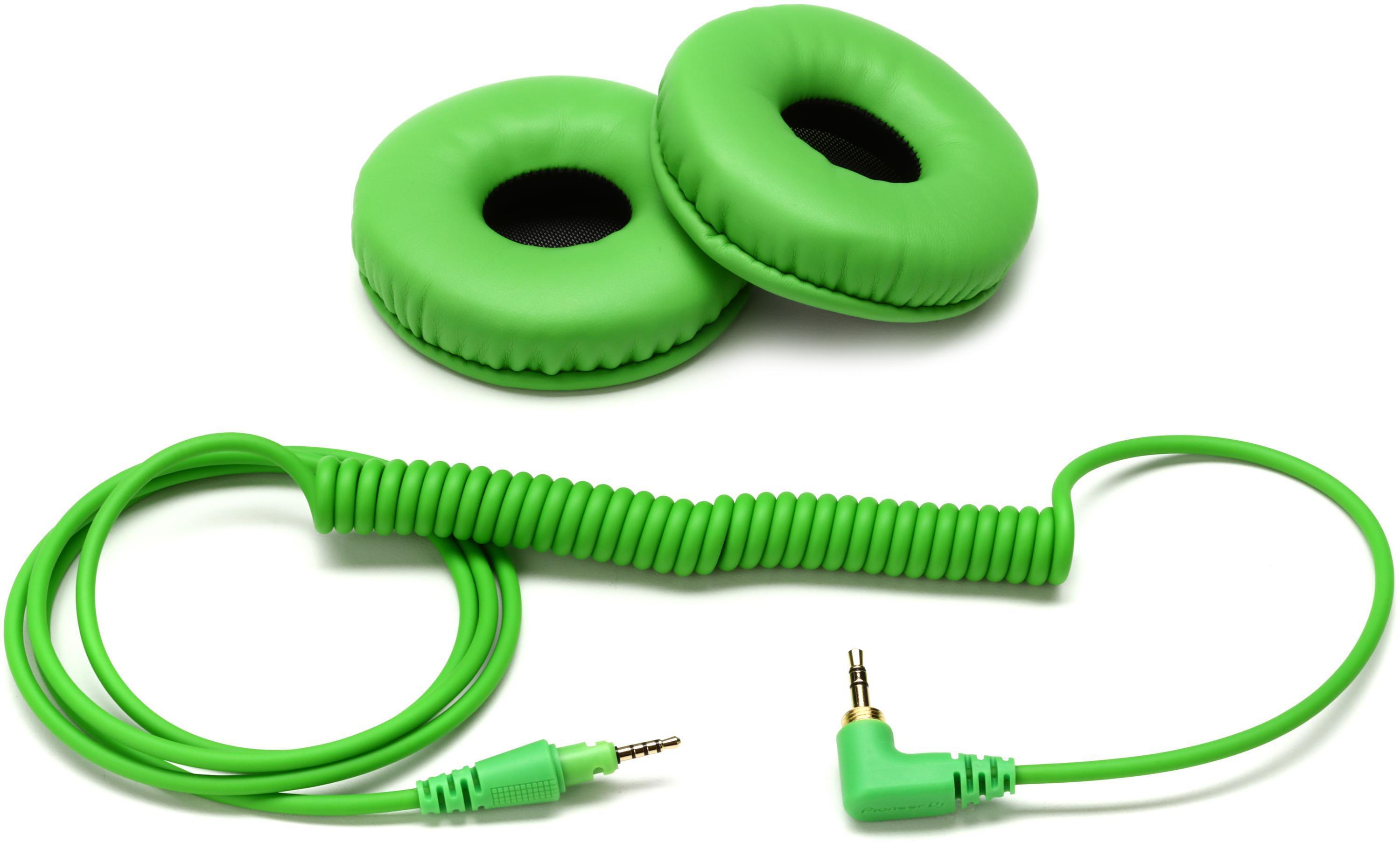 Pioneer DJ HC-CP08 Accessory Pack CUE1 Ear Pads & Cable - Green ...