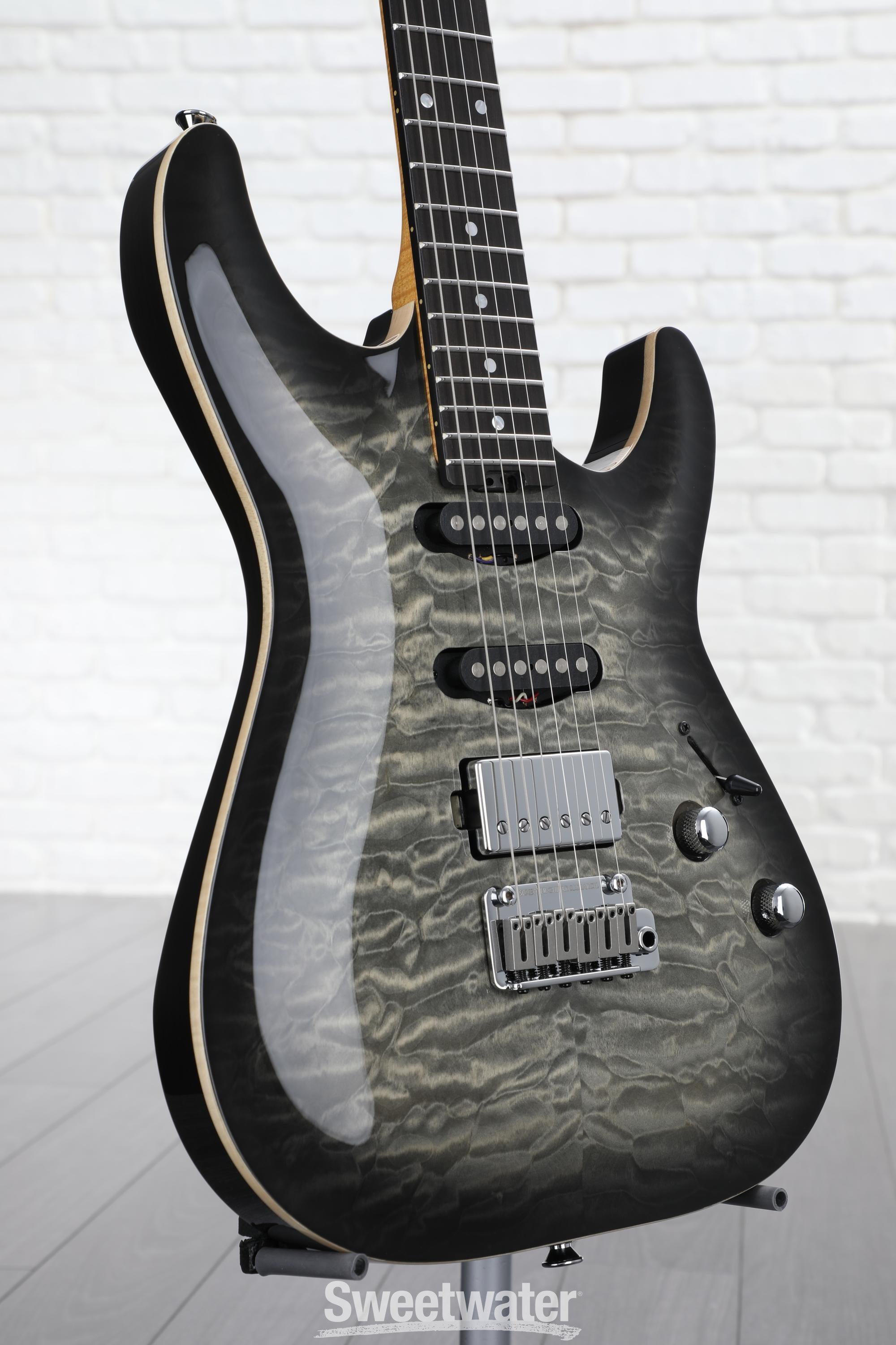 Schecter California Classic Solidbody Electric Guitar - Charcoal Burst ...