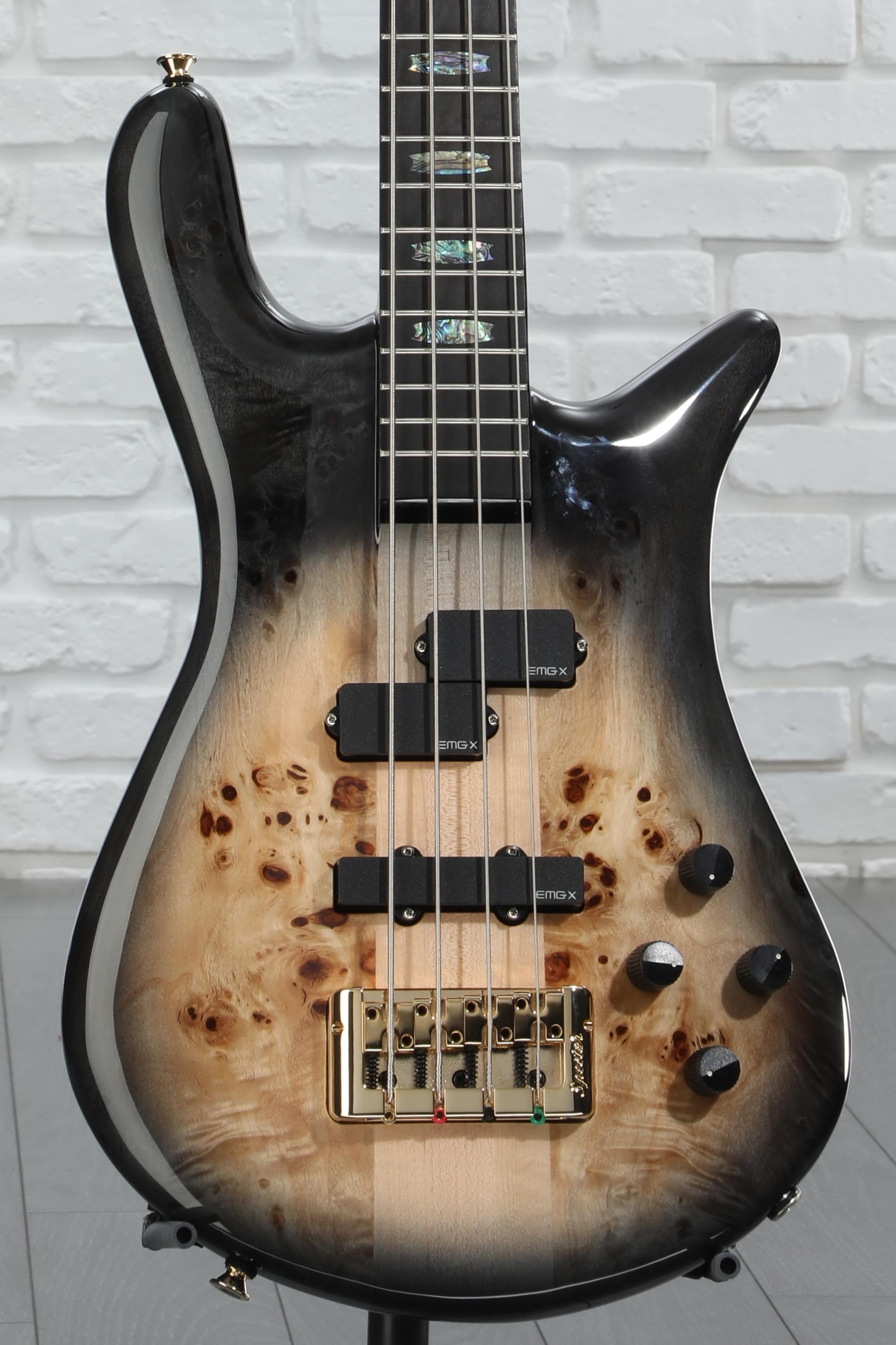Spector Euro 4 CST Electric Bass Guitar - Natural Black Burst | Sweetwater