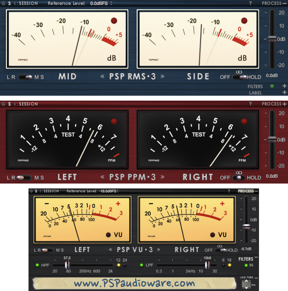 PSP Audioware TripleMeter VU, RMS and PPM Meter Plug-in | Sweetwater