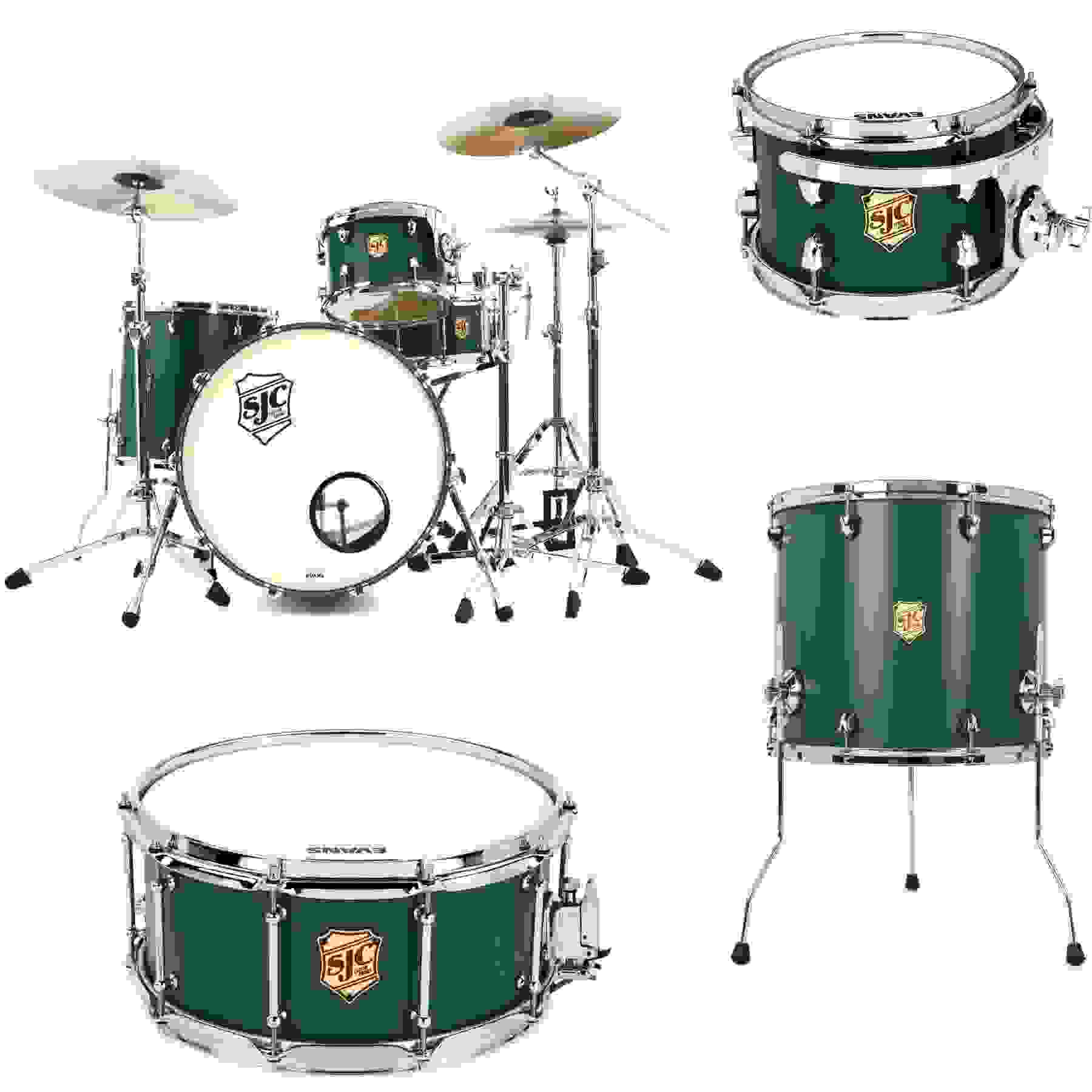 SJC Custom Drums Tour Series 6-piece Shell Pack - Autumn Hunter - Sweetwater Exclusive