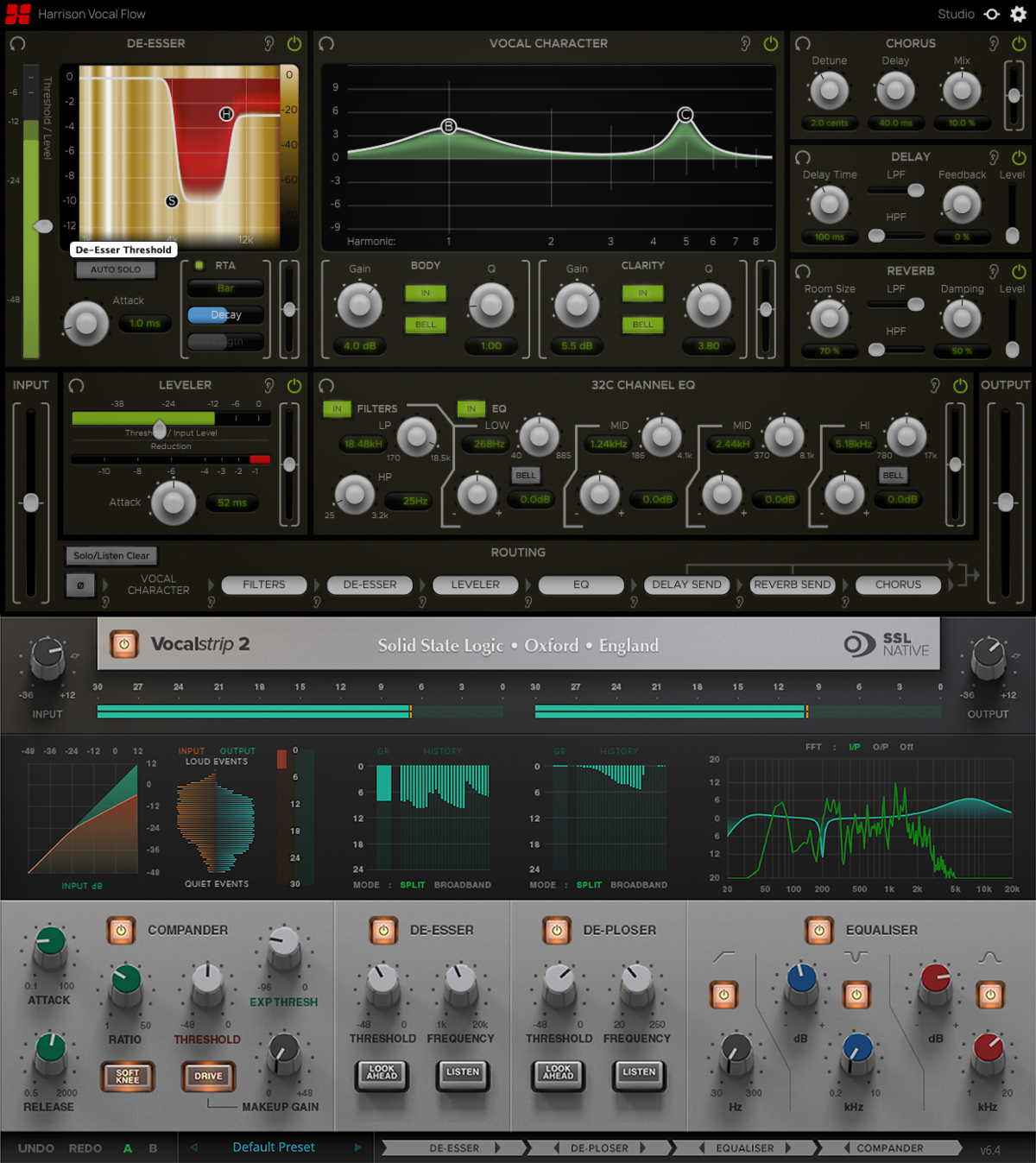 Solid State Logic Vocalstrip and Harrison Vocal Flow Plug-in Bundle | Sweetwater