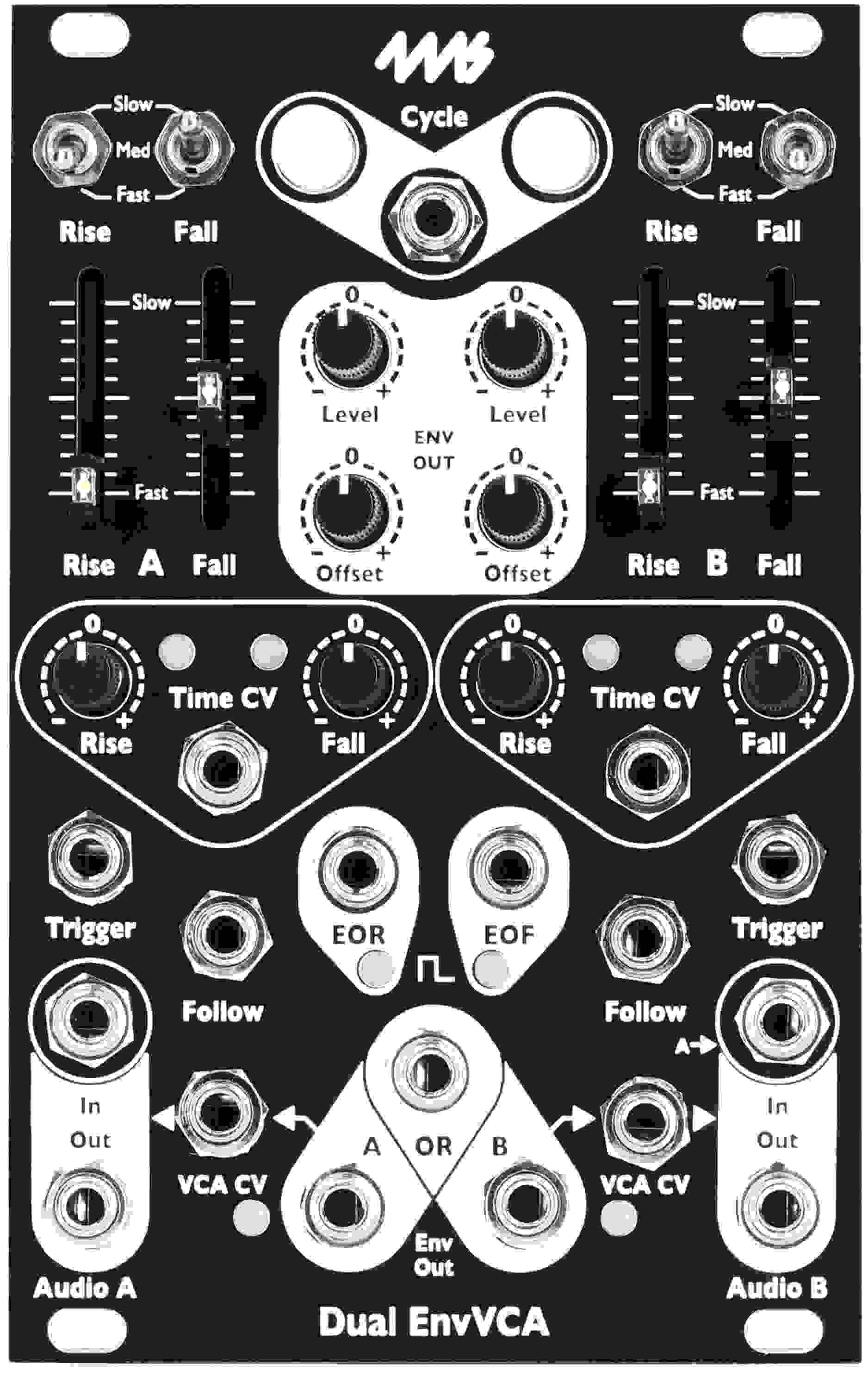 4ms Dual EnvVCA Eurorack Module - 16HP | Sweetwater