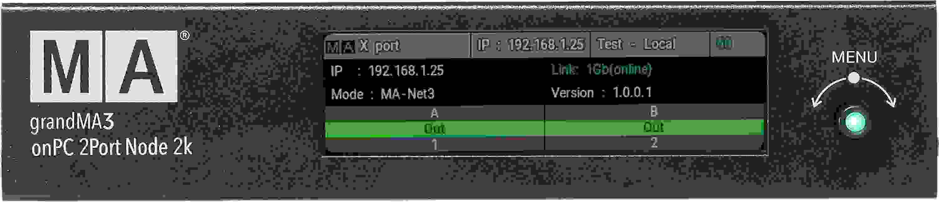 MA Lighting grandMA3 onPC 2Port Node 2k PoE | Sweetwater