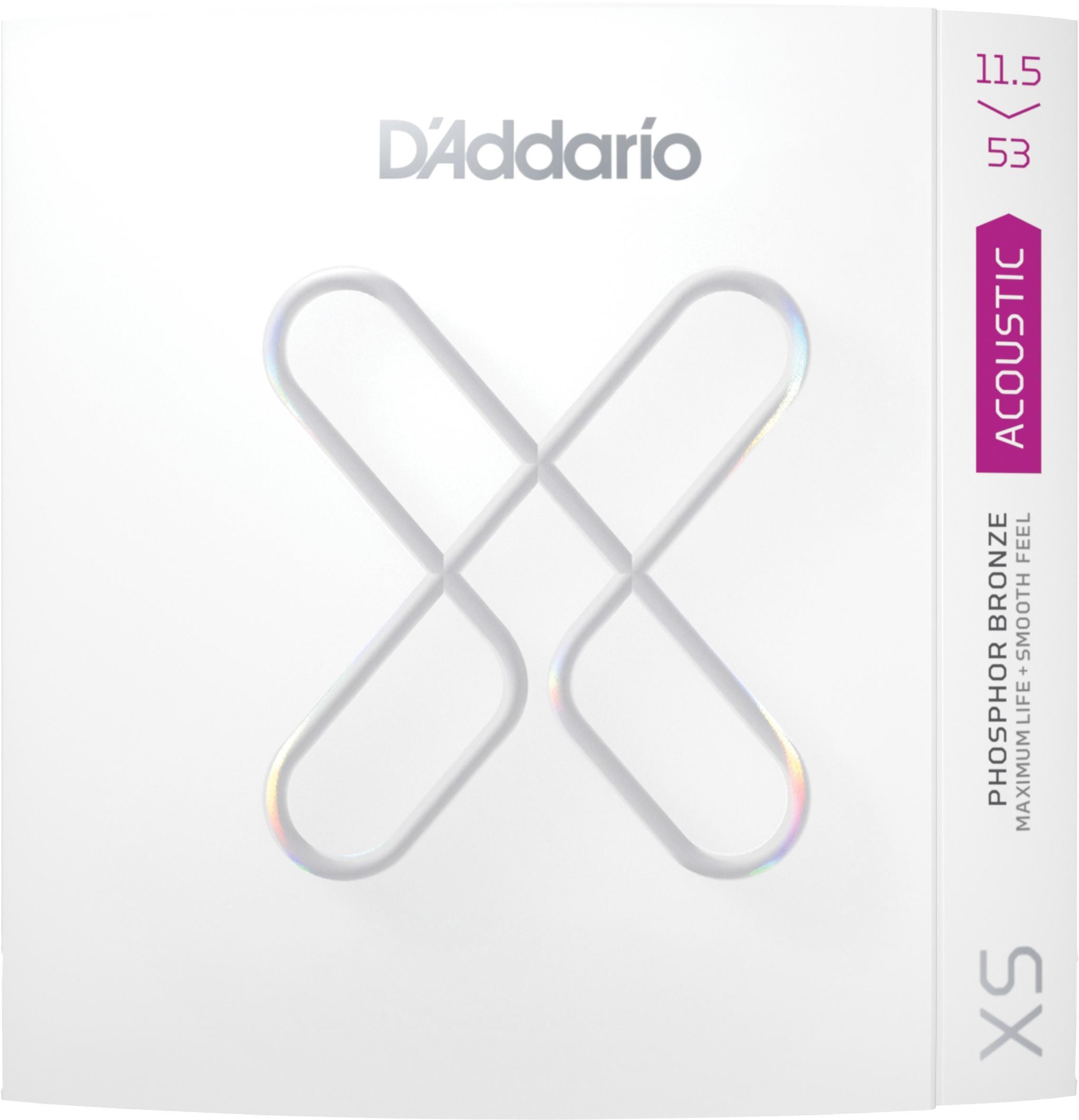 D'Addario XS Phosphor Bronze Coated Acoustic Guitar Strings - .0115 ...