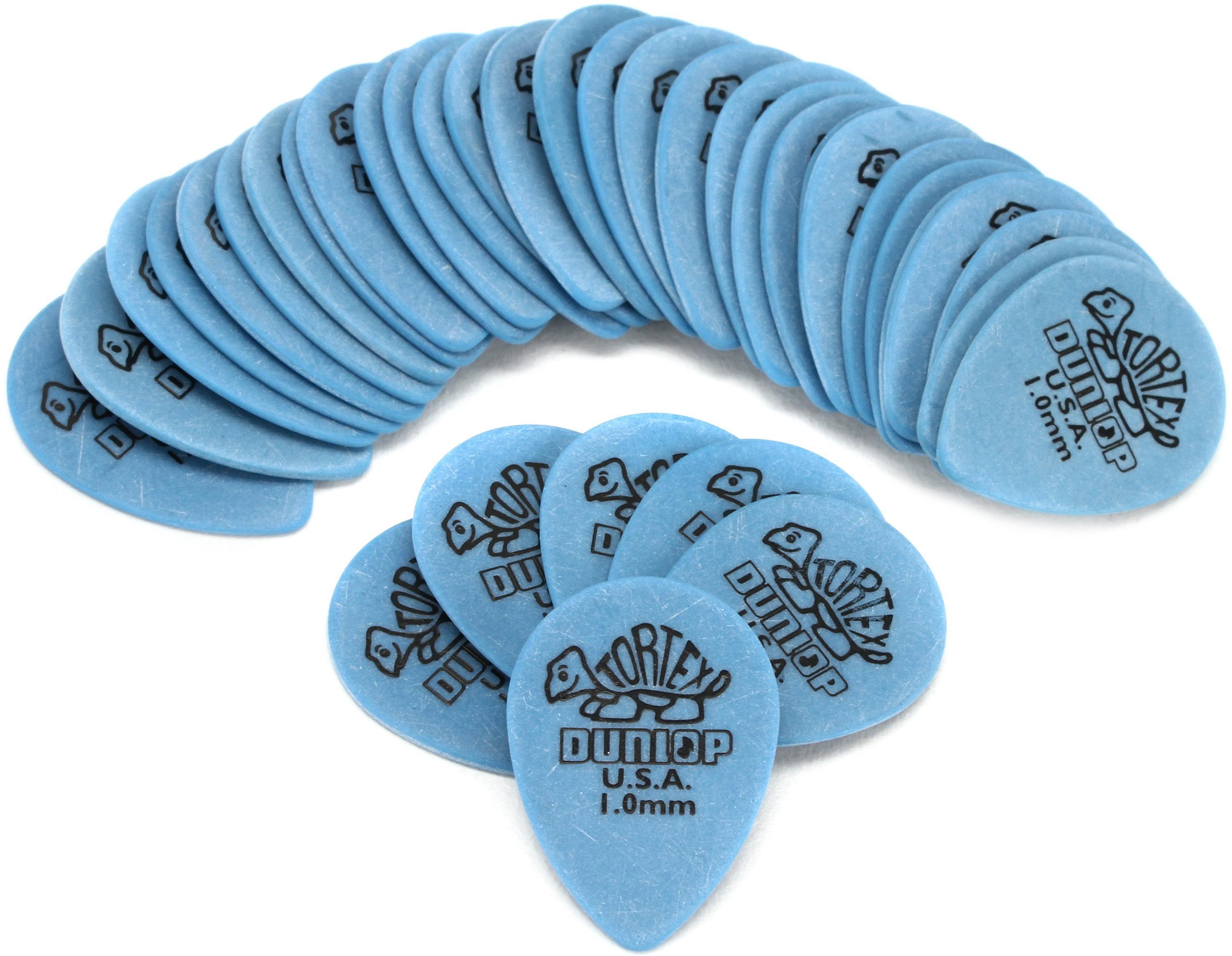 Dunlop Tortex Small Teardrop Guitar Picks - 1.0mm Blue (36-pack ...