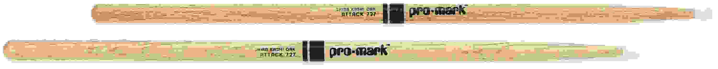 Promark Classic Attack Drumsticks - Shira Kashi Oak 727, Nylon Tip ...