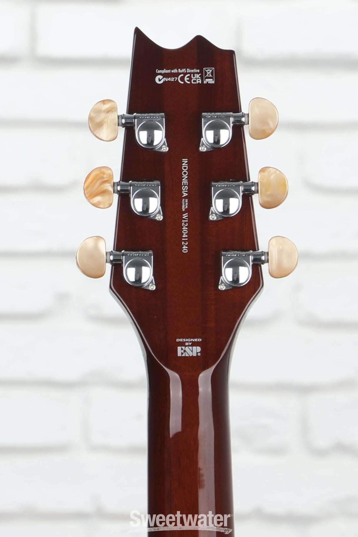 ESP LTD TL-6FM Thinline Acoustic-electric Guitar - Aqua Marine Burst ...