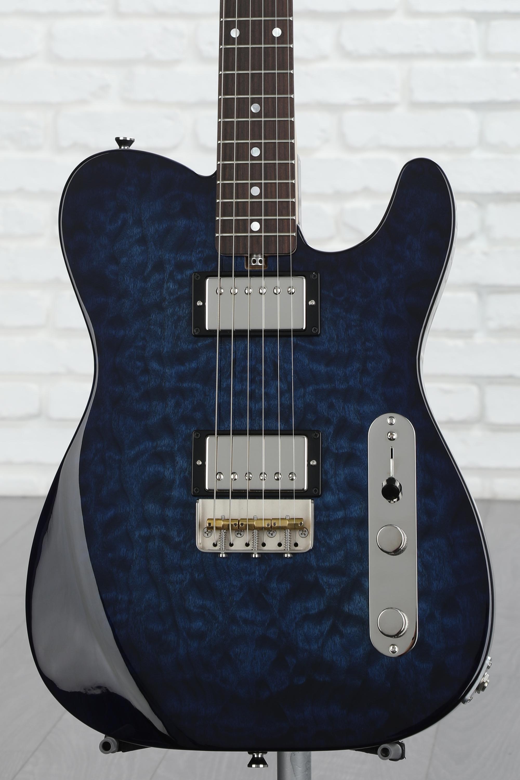 Larrivee Baker-T Pro HH Electric Guitar, "Deep U" Neck - Deep Aqua Blue ...
