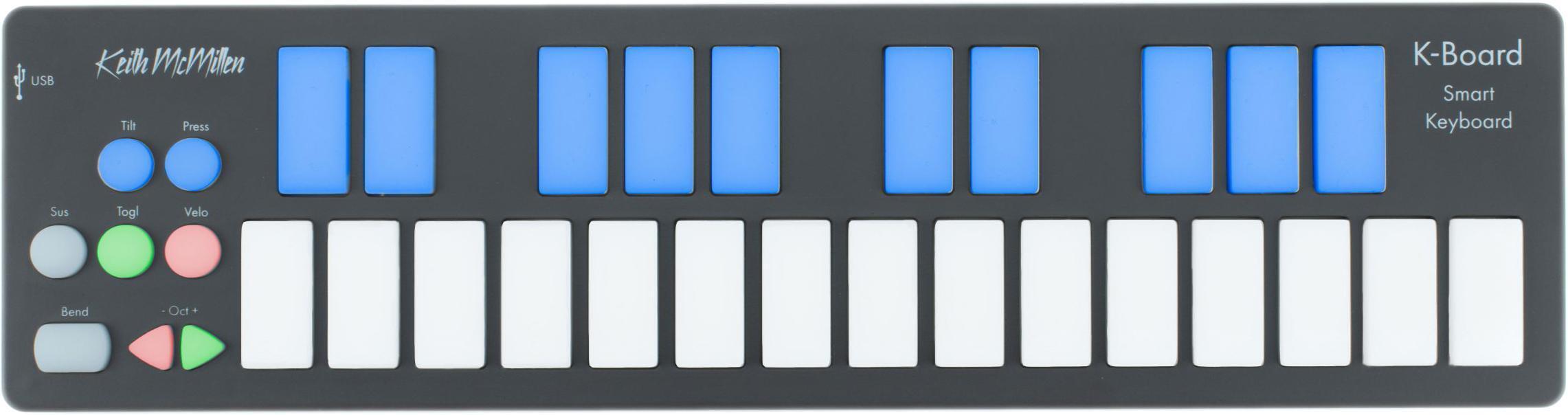 Muse Kinetics K-Board-C Smart Sensor USB MPE MIDI Keyboard Controller ...