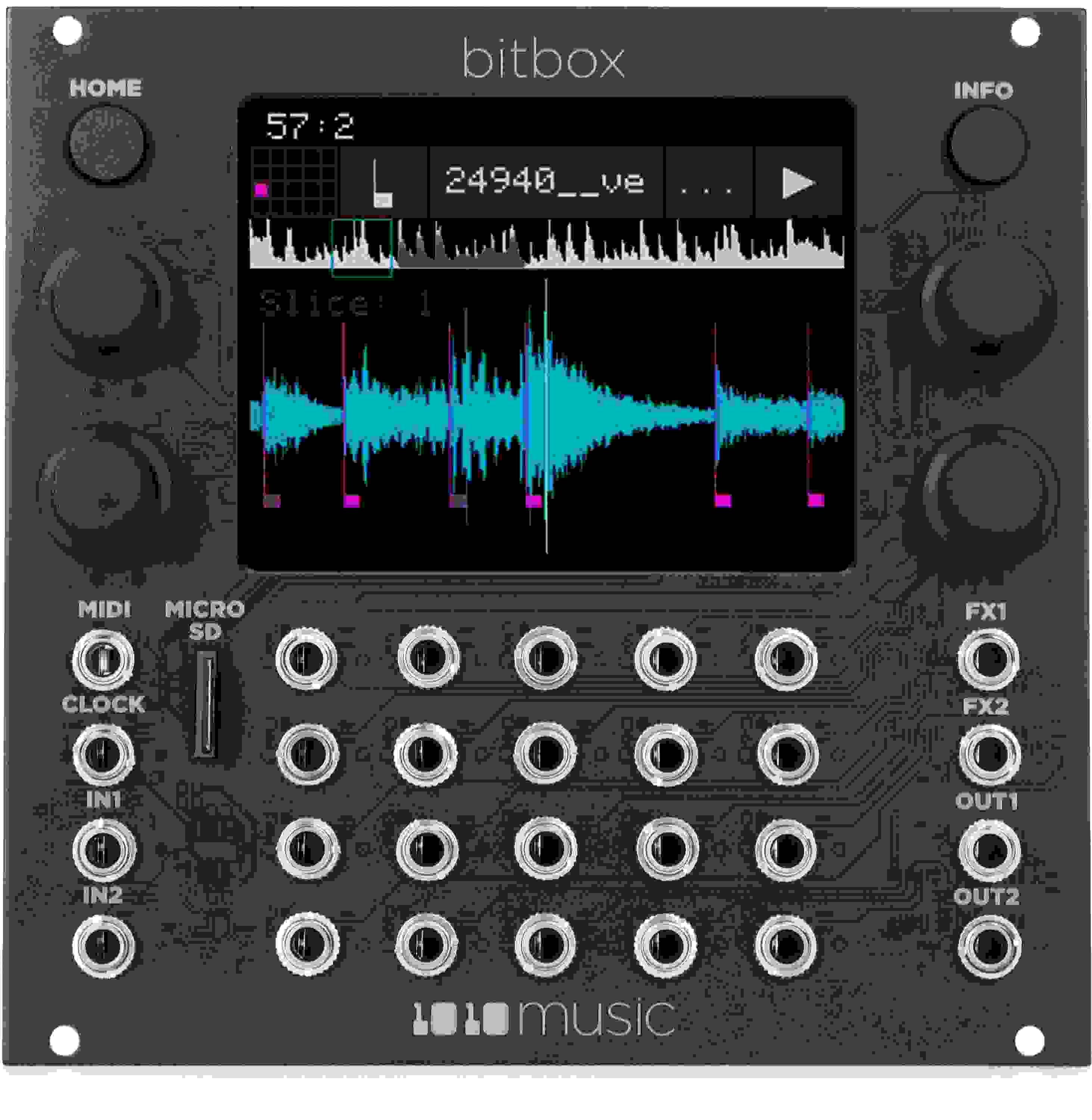 1010music Bitbox mk2 Eurorack Performance Sampler with Touchscreen - Black | Sweetwater
