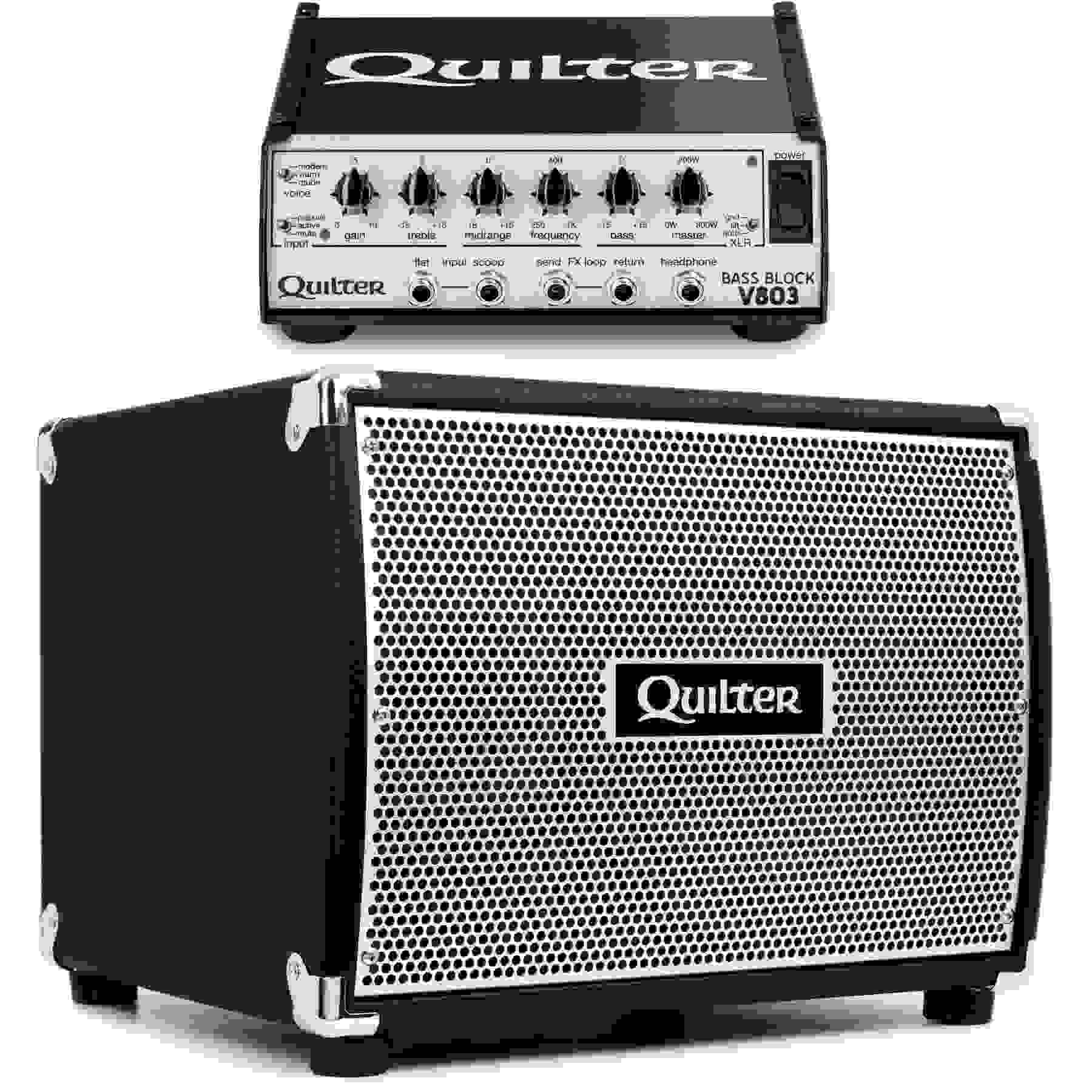 Quilter Labs Bass Block V803 800-watt Bass Amp Head with BD10 1x10" Extension Cabinet | Sweetwater