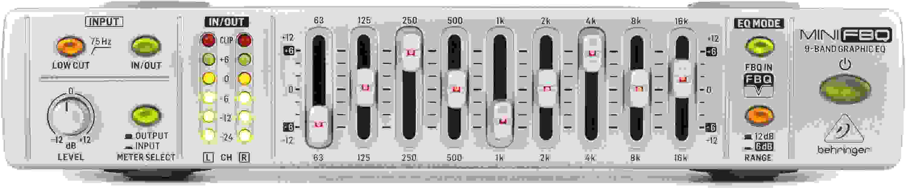 Behringer MINIFBQ FBQ800 9-Band Graphic Equalizer | Sweetwater