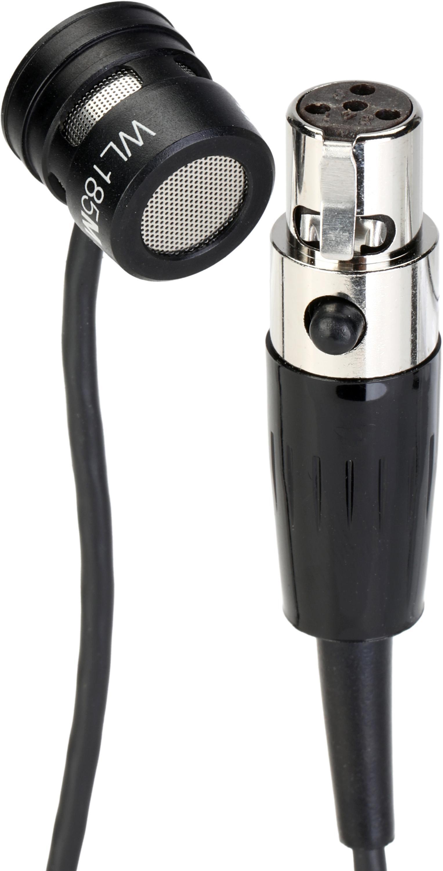 Shure WL185m Cardioid Lavalier Microphone with TA4F Connector - Black ...