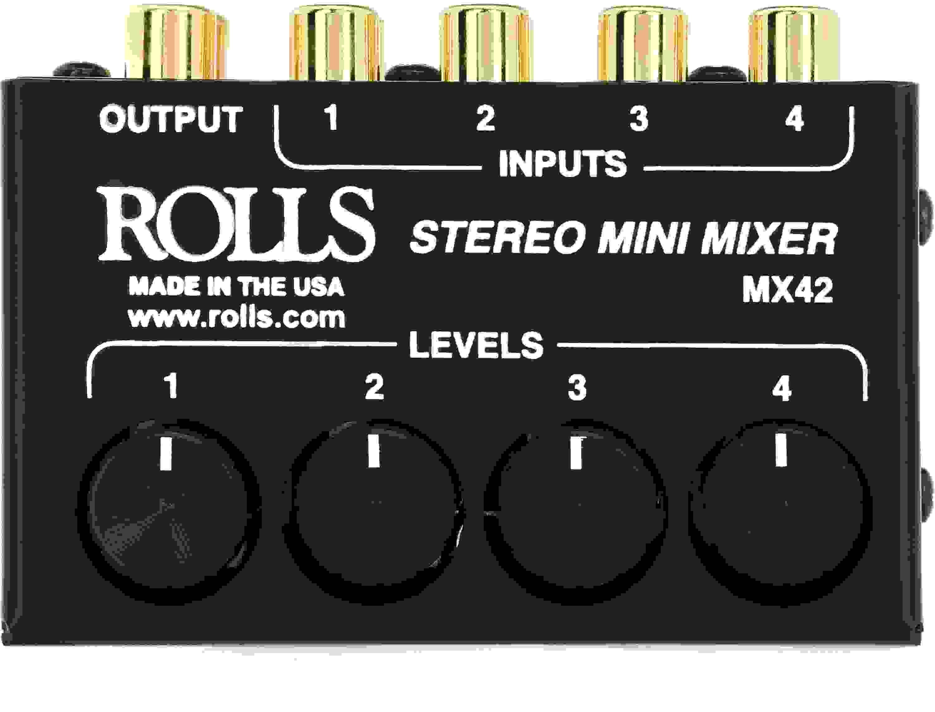 Rolls MX42 Stereo Mini Mixer | Sweetwater
