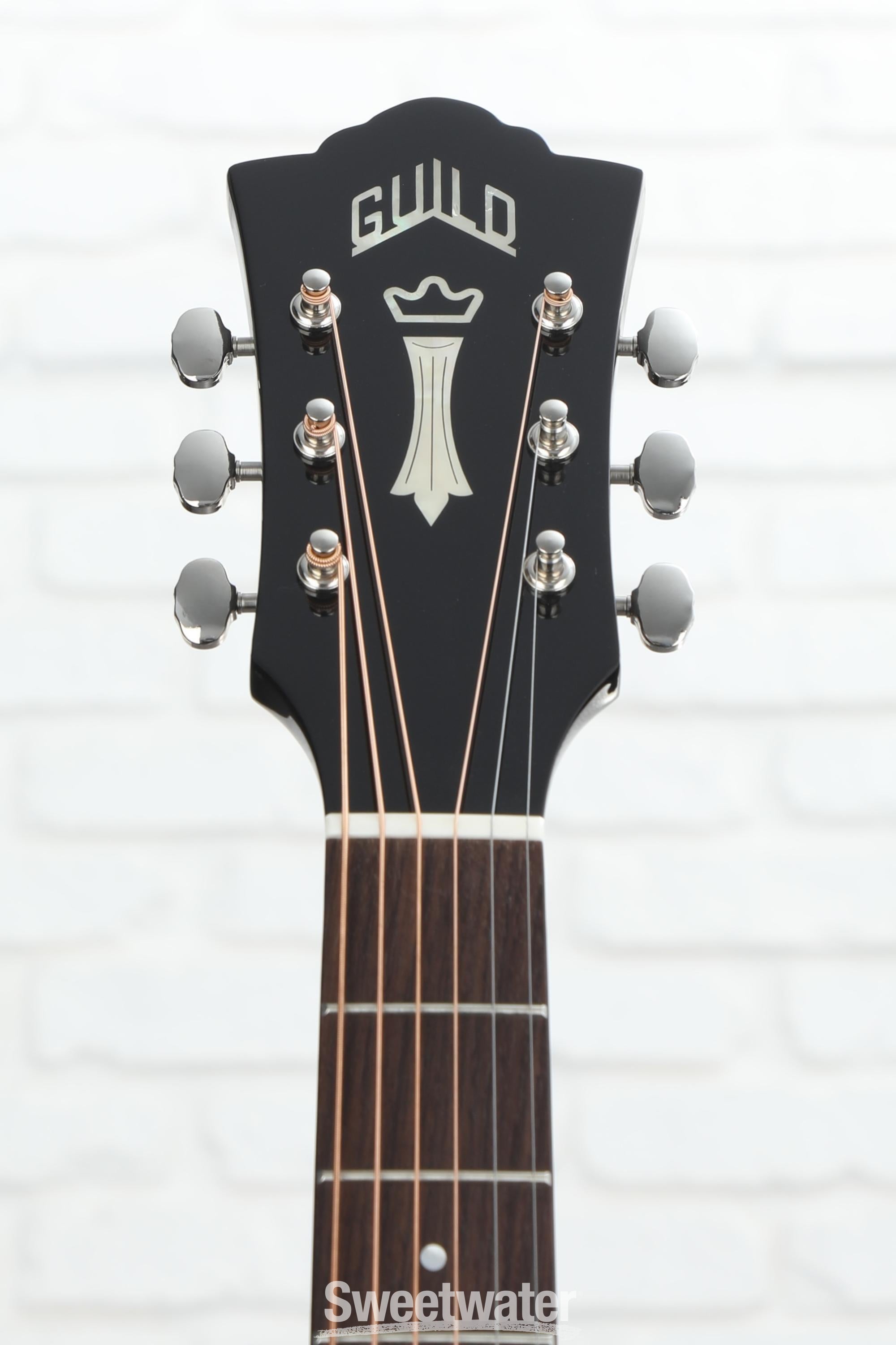 Guild D-140CE Dreadnought Acoustic-Electric Guitar - Black | Sweetwater