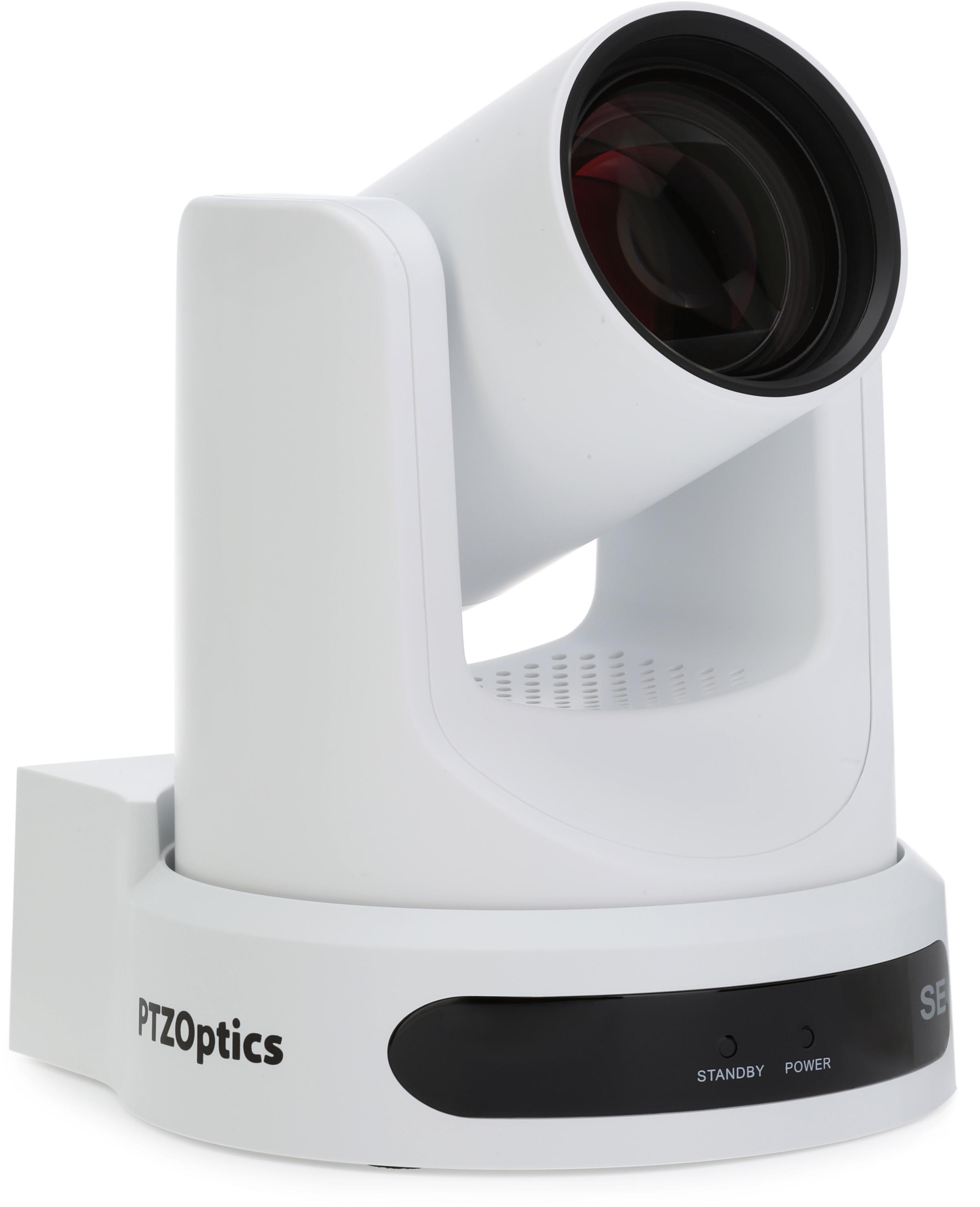 PTZOptics Move SE 12X Optical Zoom PTZ Camera - White | Sweetwater
