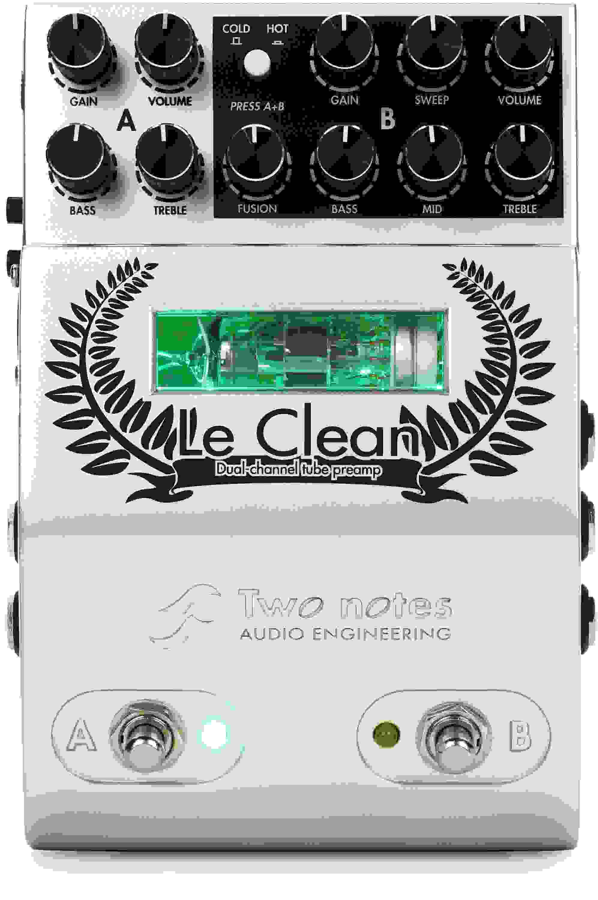 Two Notes Le Clean 2-channel U.S. Tones Tube Preamp Pedal | Sweetwater