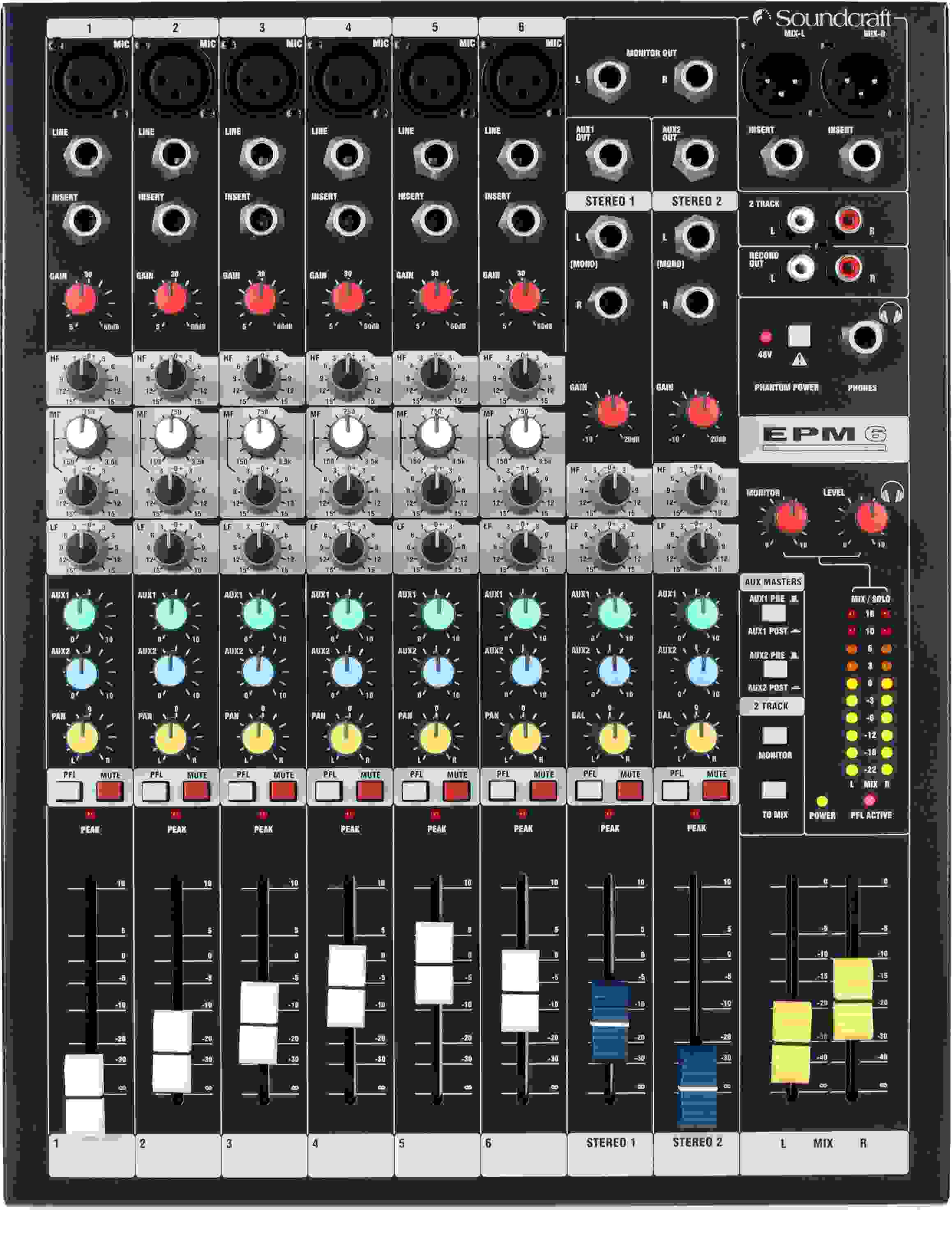 Soundcraft EPM6 8-channel Analog Mixer | Sweetwater