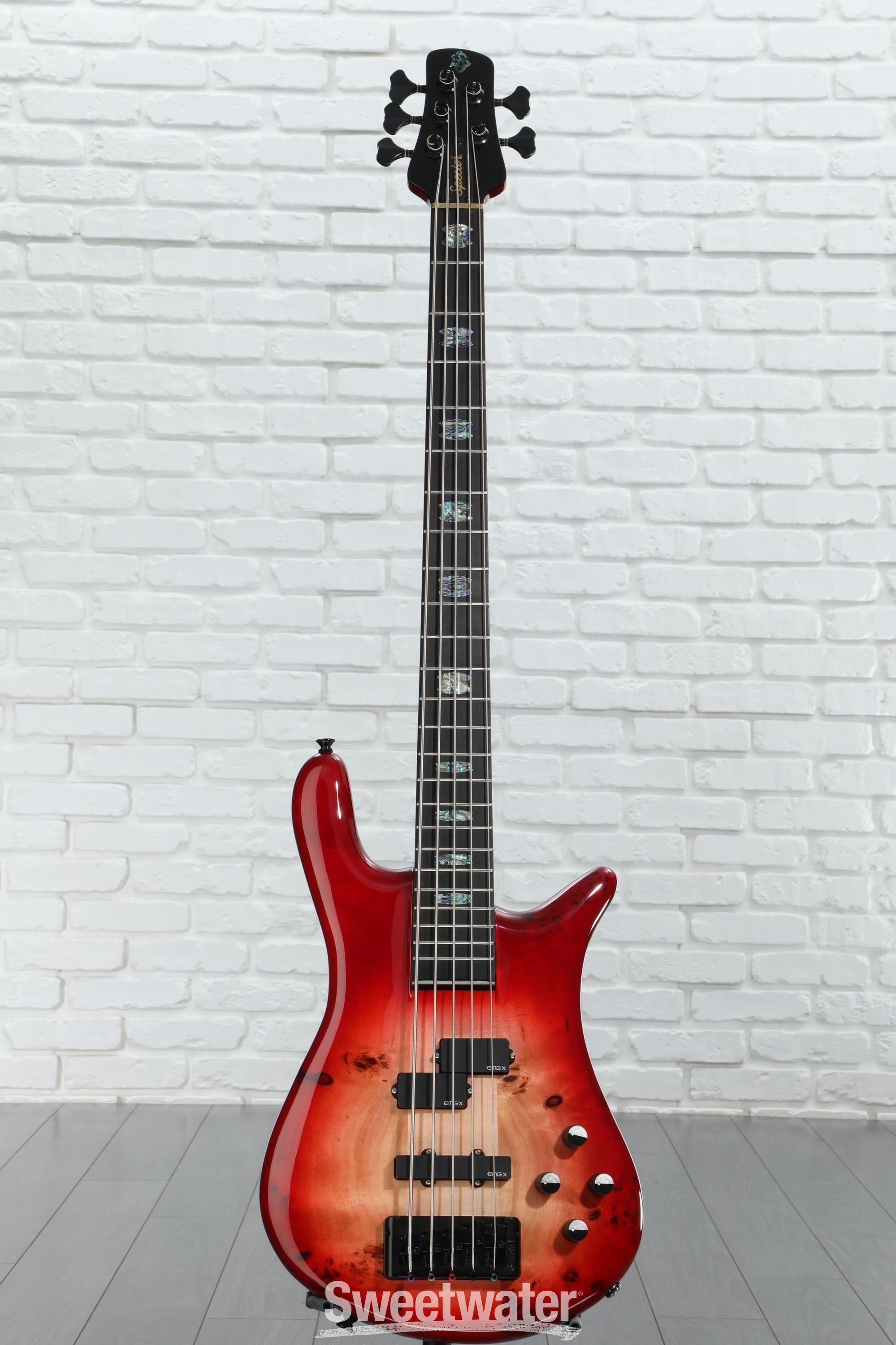 Spector Euro 5 CST Electric Bass Guitar - Natural Red Burst | Sweetwater
