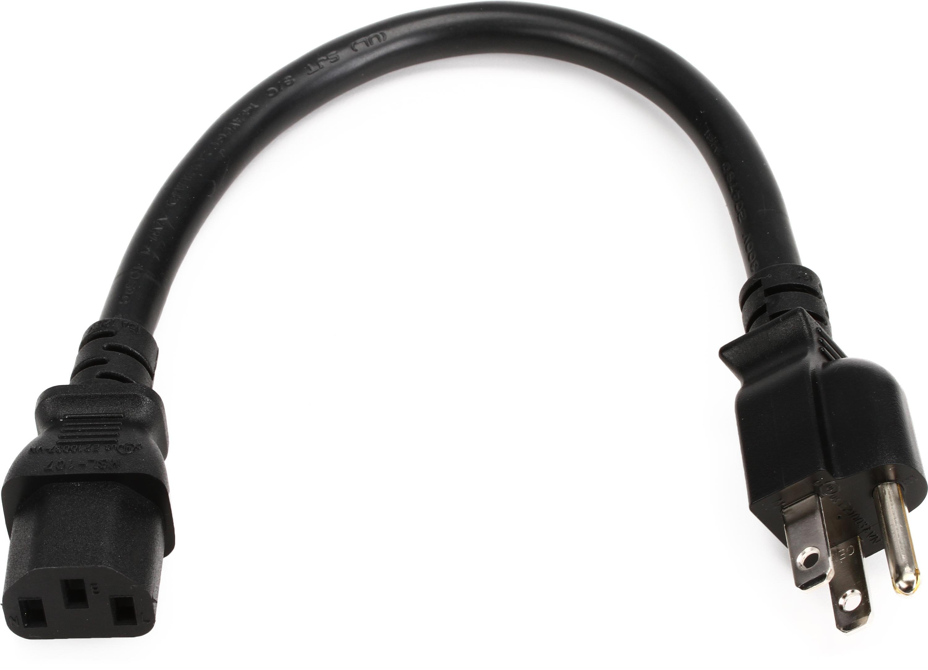 Furman 15-IEC1 15 Amp NEMA 5-15P to IEC Cable - 1 foot | Sweetwater
