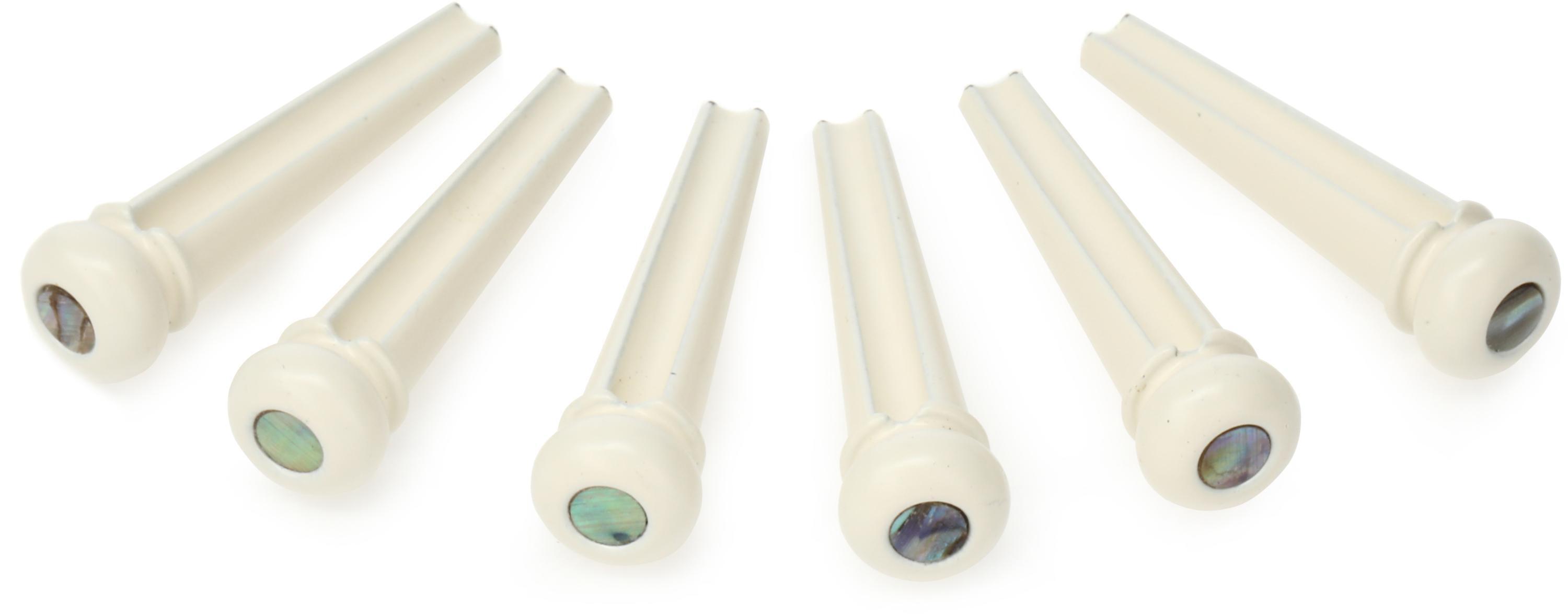 Martin Luxe Liquid Metal Bridge Pin Set - Bone with Pearl Inlays ...