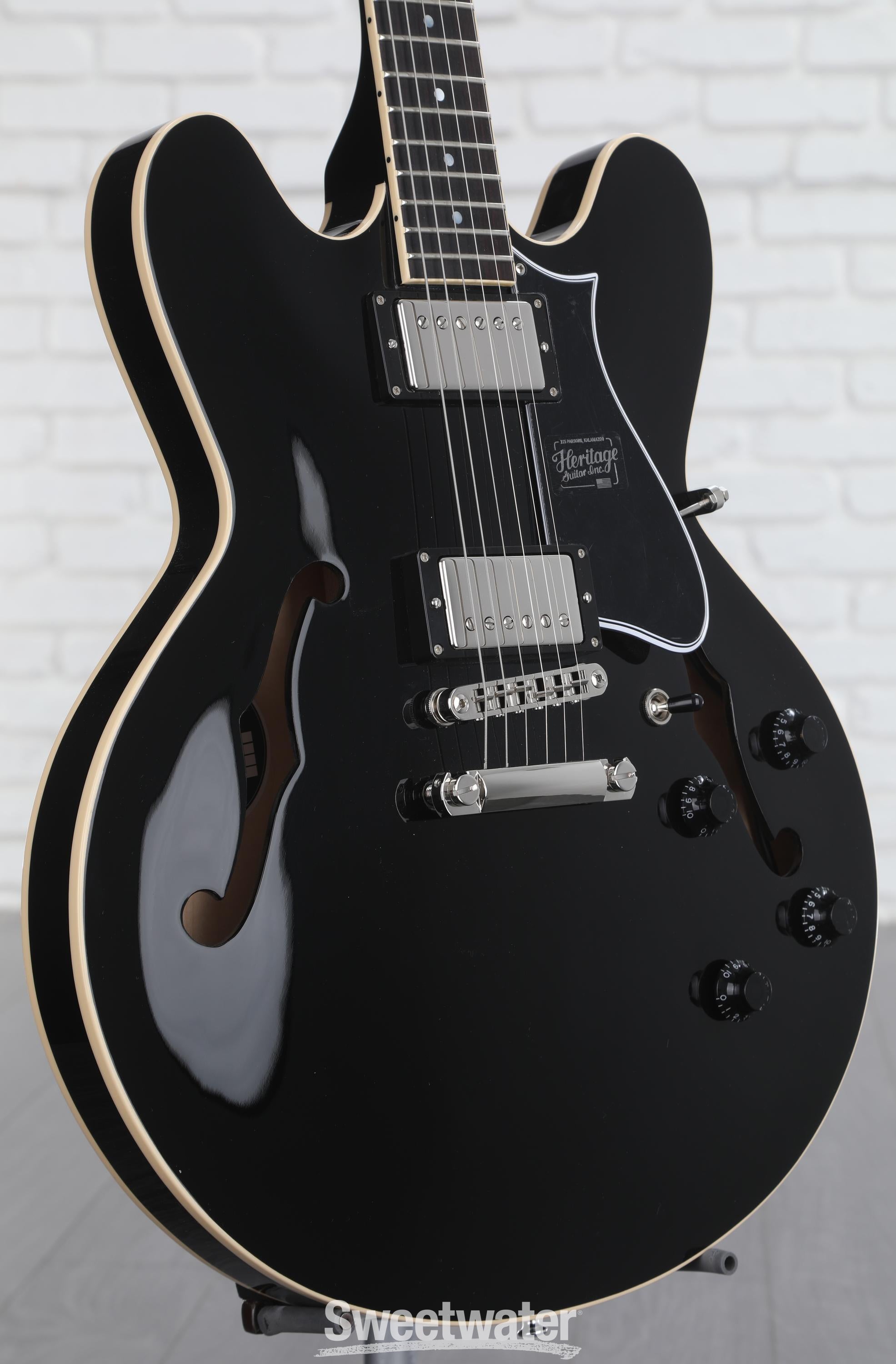Heritage Standard H-535 Semi-hollowbody Electric Guitar - Ebony | Sweetwater