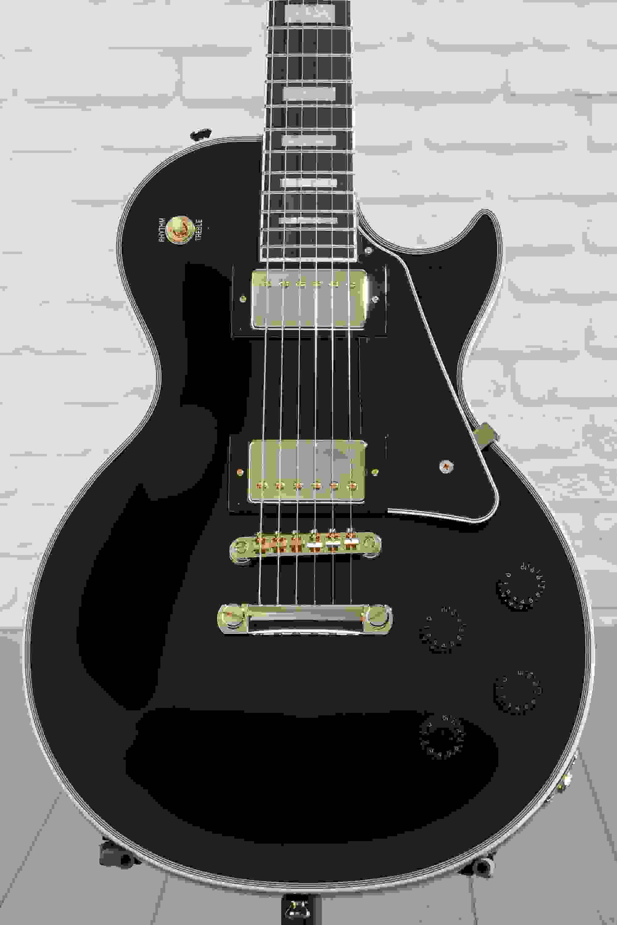 Epiphone Les Paul Custom Electric Guitar Ebony Sweetwater