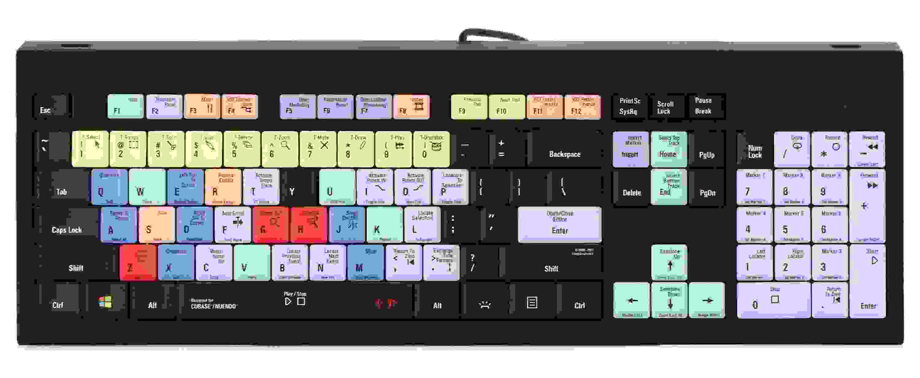 LogicKeyboard Astra PC Backlit Keyboard - Cubase / Nuendo | Sweetwater