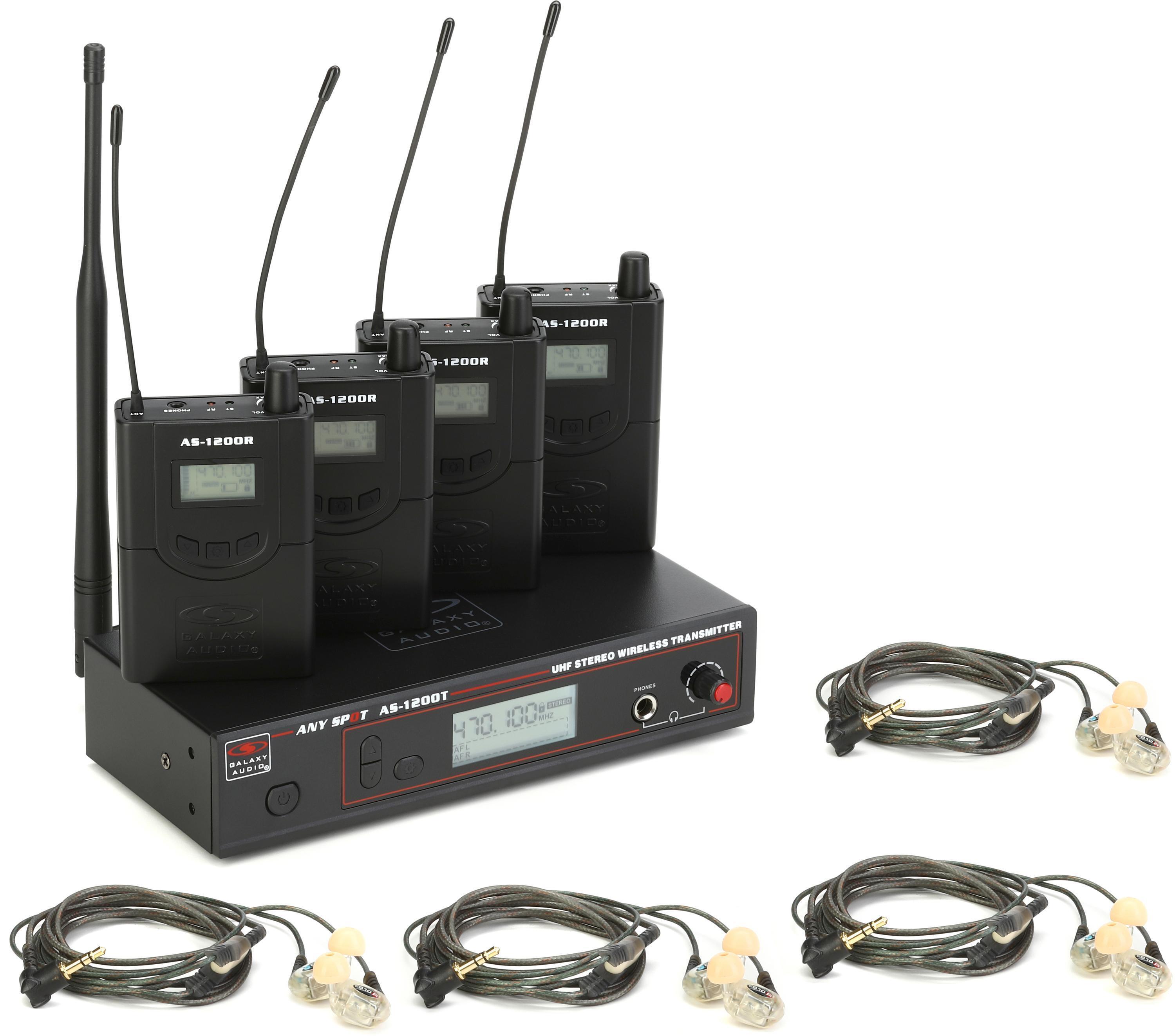 Galaxy Audio AS-1210-4P4 Wireless In-Ear Monitor System - P4 Band ...