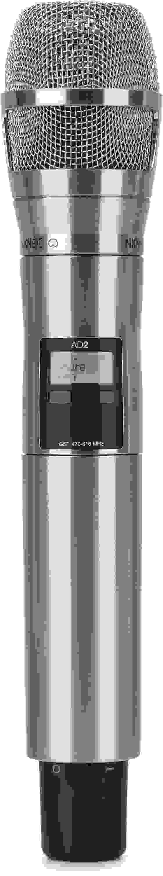 Shure AD2/N8C Wireless Handheld Microphone Transmitter - Nickel | Sweetwater