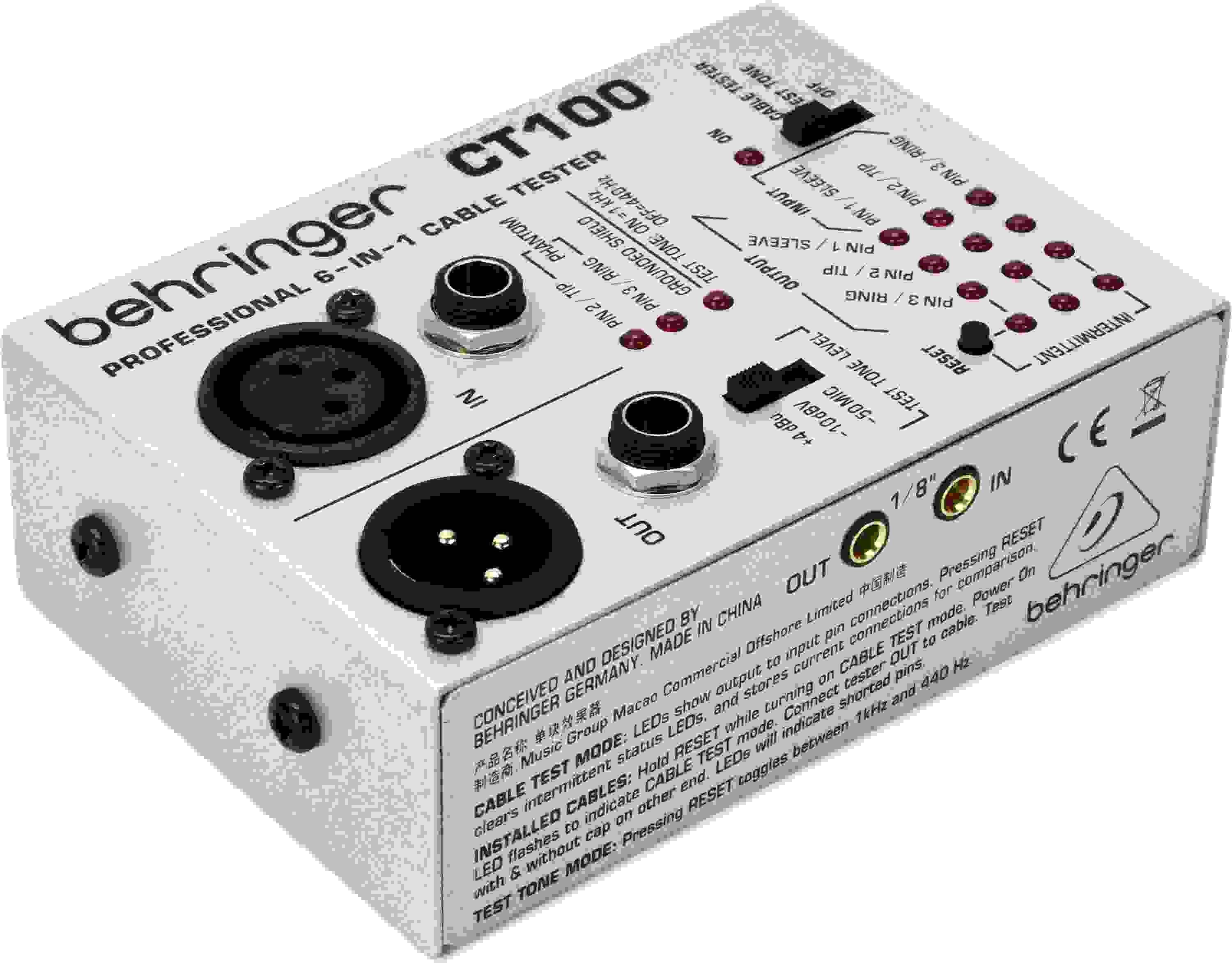 Behringer CT100 6-in-1 Cable Tester | Sweetwater