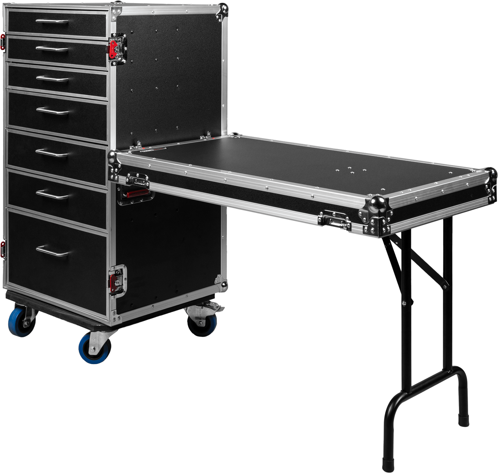 Gator GTOUR Utility Drawer Flight Case with Fold-out Table | Sweetwater