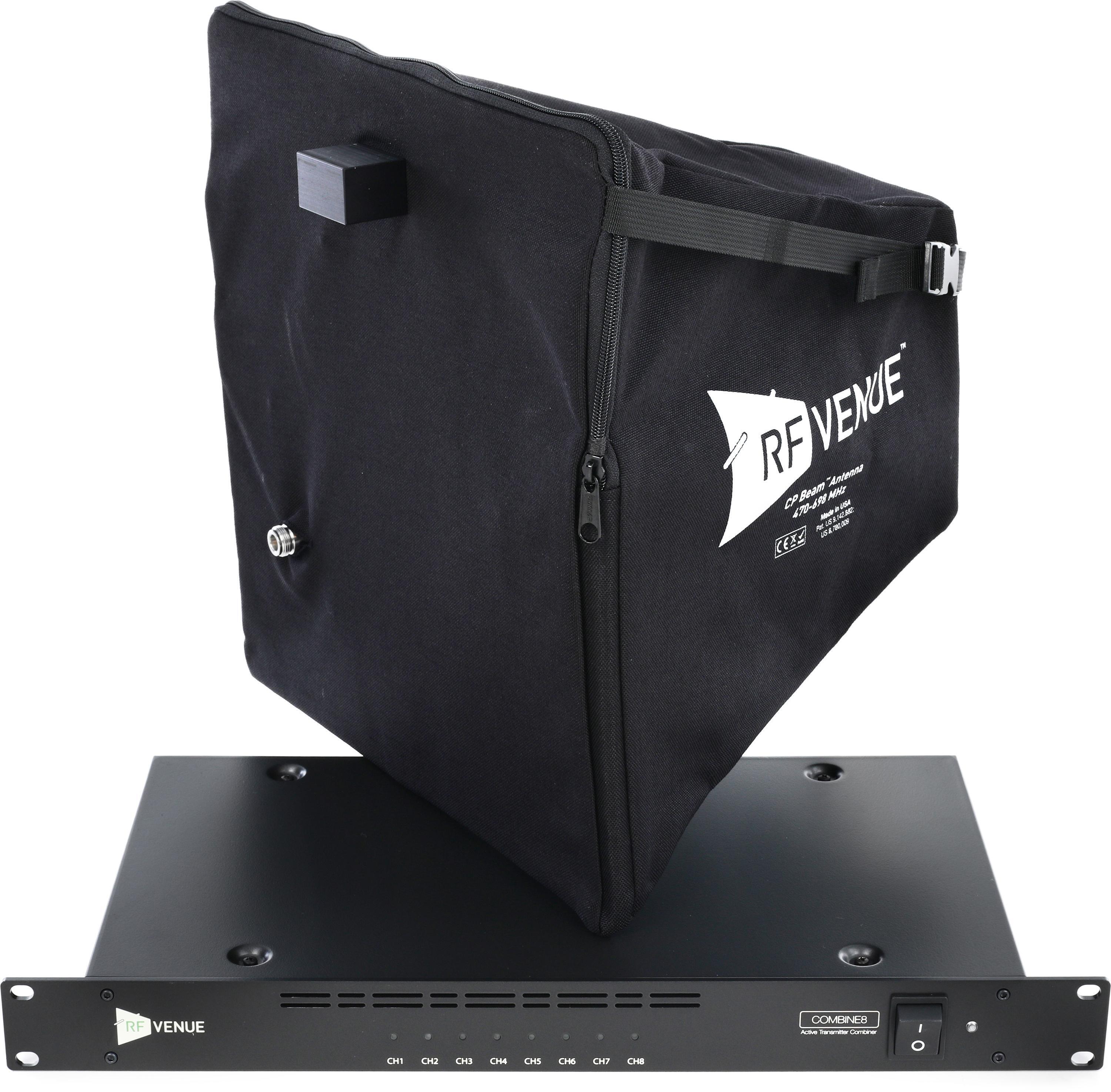 RF Venue COMBINE8 8-Channel Antenna Combiner with CP Beam Antenna ...